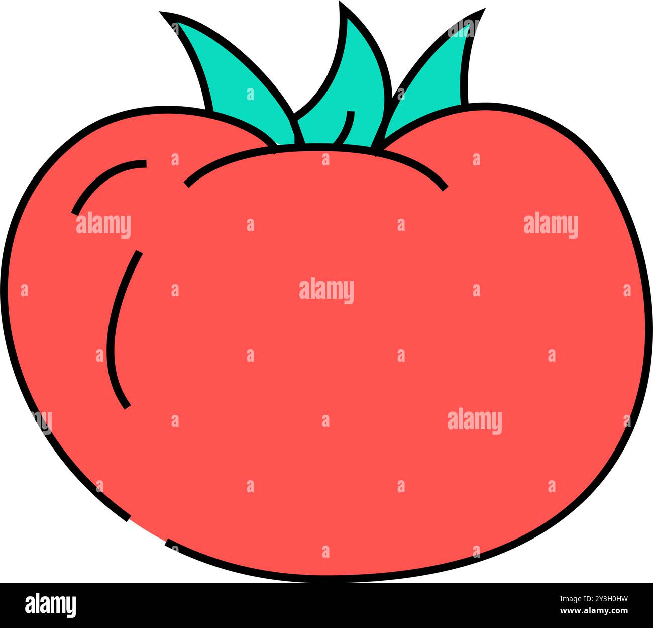 tomato vegetable icon color illustration Stock Vector Image & Art - Alamy