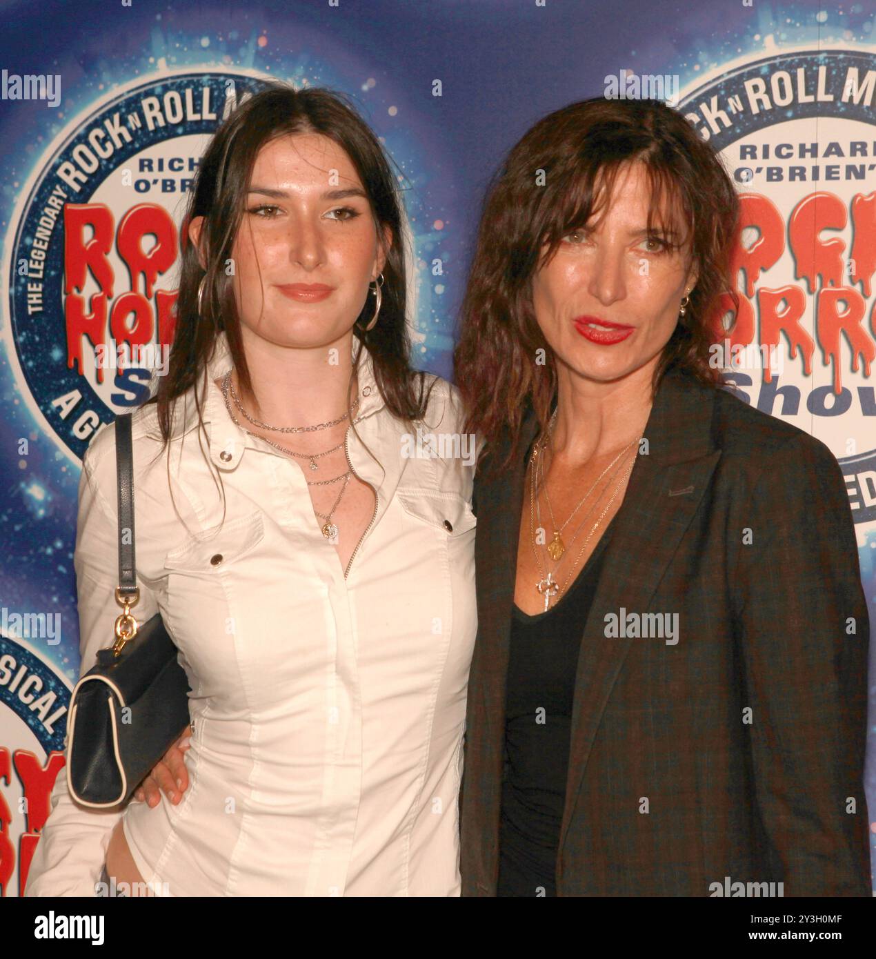 London, UK. Ronni Ancona (right) and daughter Lily Francesca Hall (left ...