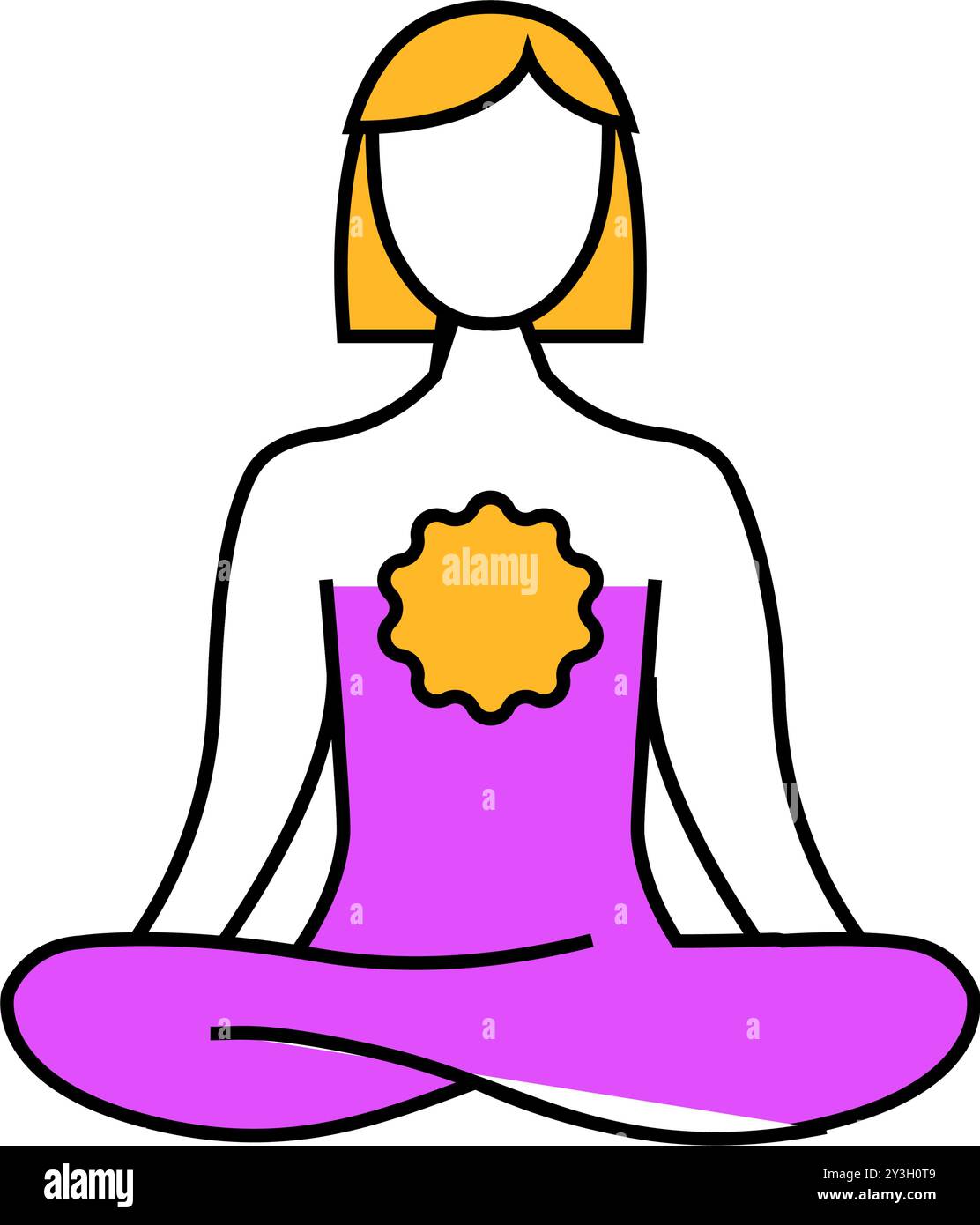 mantra meditation icon color illustration Stock Vector Image & Art - Alamy