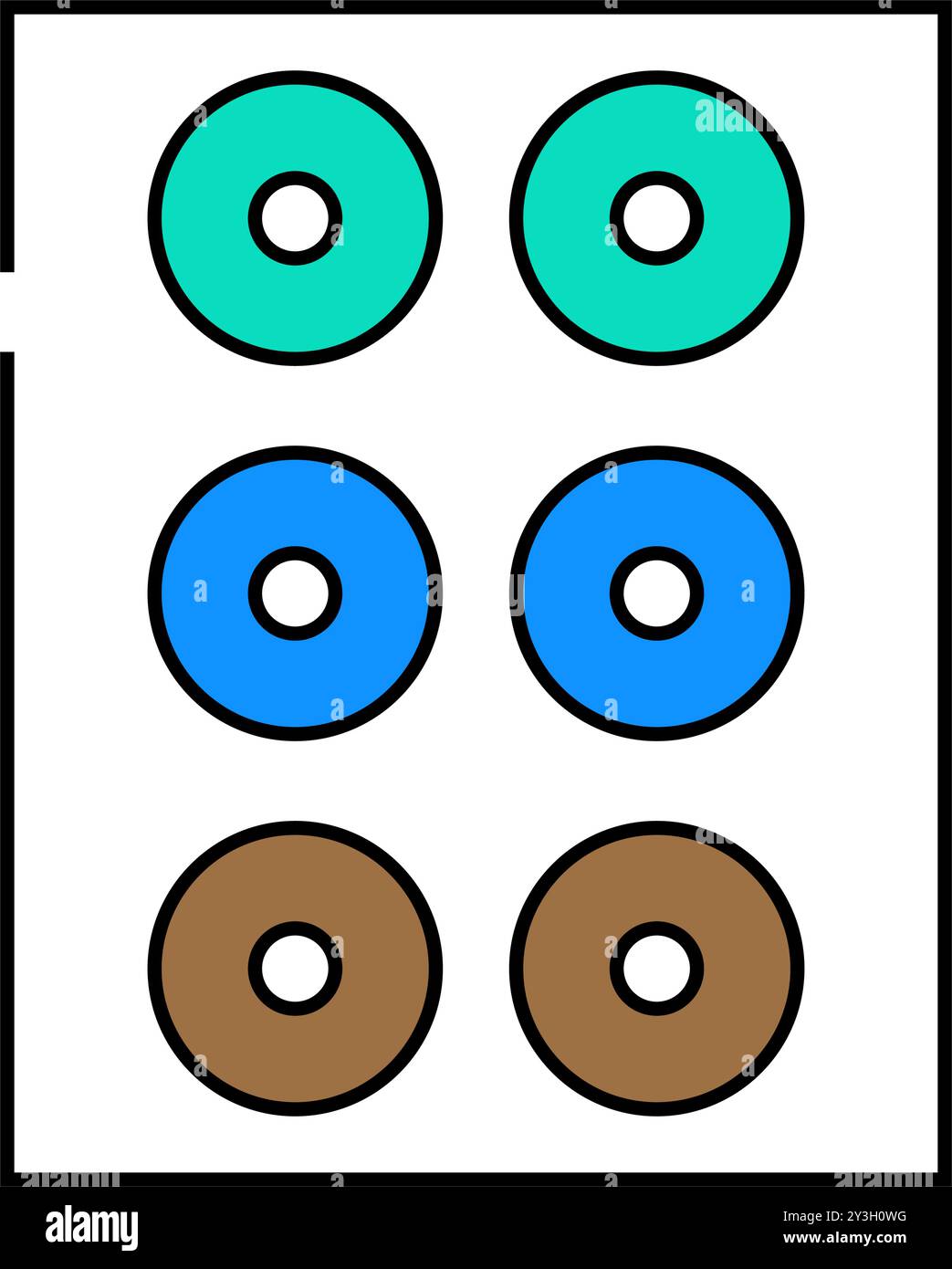 lenses set of different colors icon color illustration Stock Vector ...