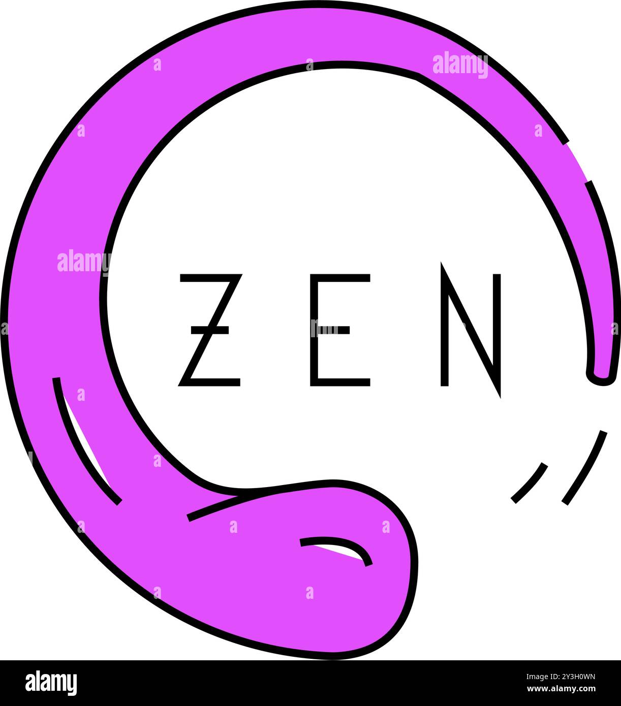 zen meditation icon color illustration Stock Vector Image & Art - Alamy