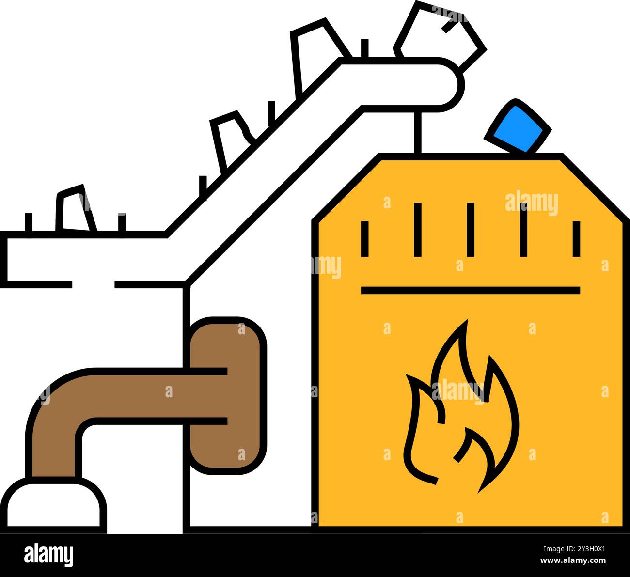 garbage incineration icon color illustration Stock Vector Image & Art ...