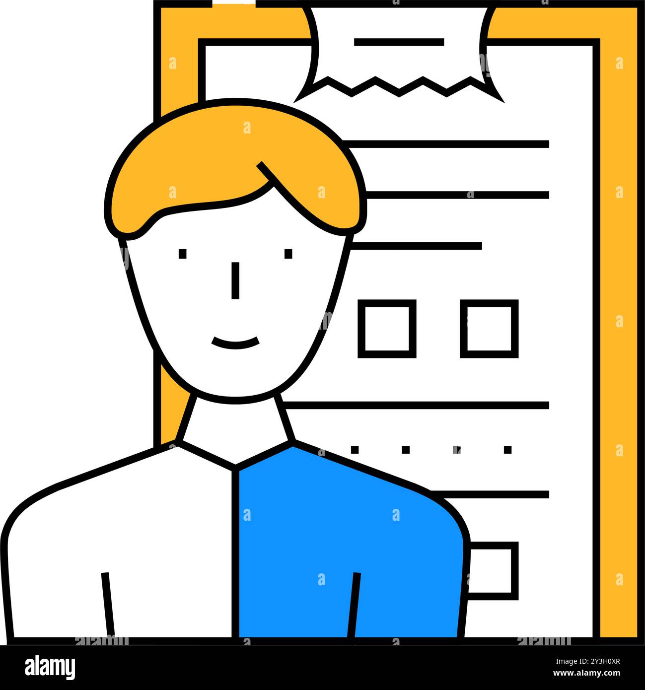 survey salesman icon color illustration Stock Vector Image & Art - Alamy