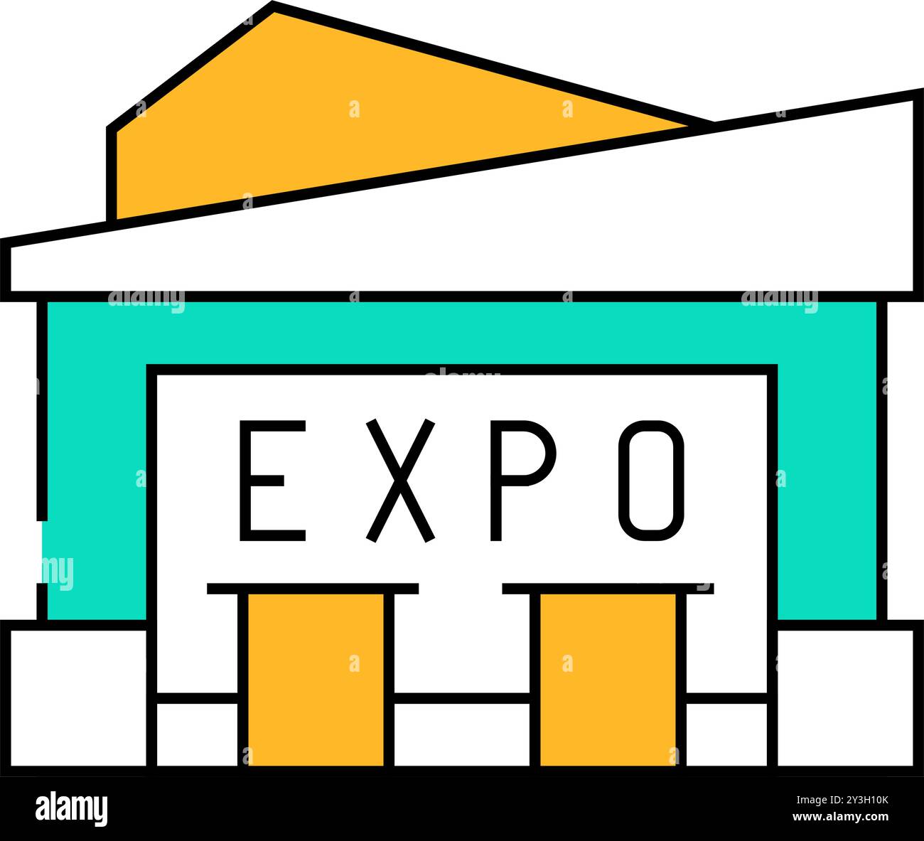 expo center icon color illustration Stock Vector Image & Art - Alamy