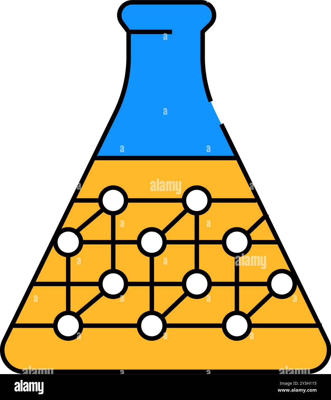 polymers in chemical lab glass icon color illustration Stock Vector ...