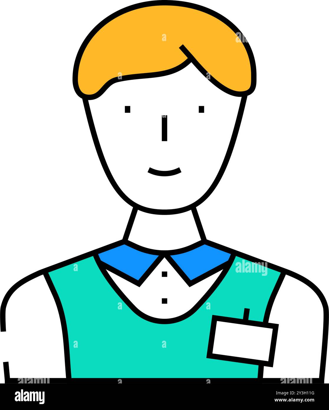 salesman store icon color illustration Stock Vector Image & Art - Alamy