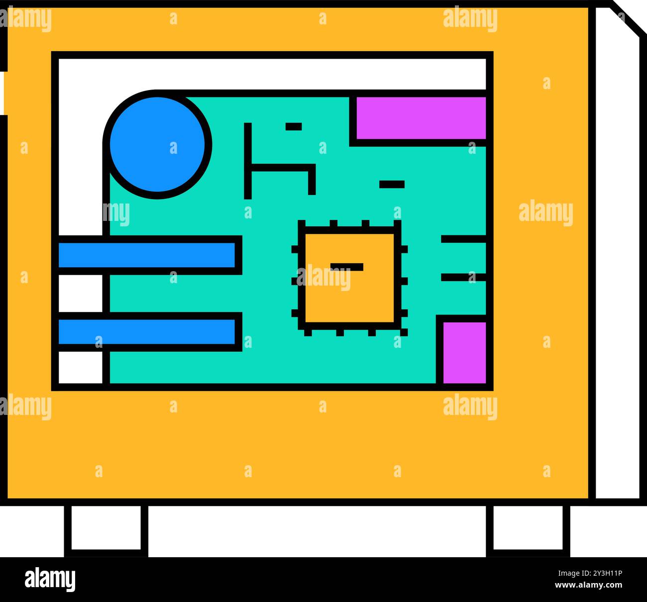 computer system icon color illustration Stock Vector Image & Art - Alamy