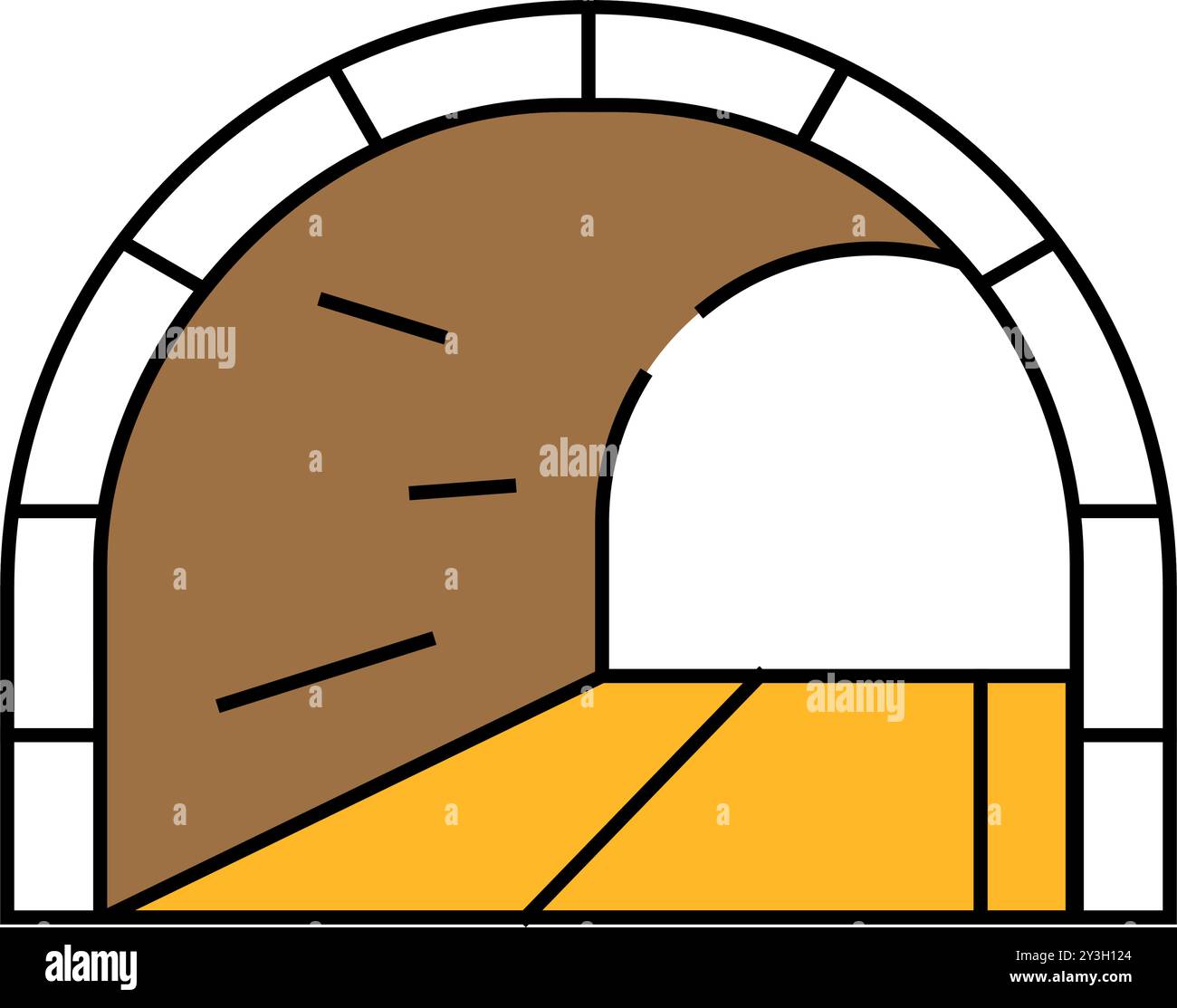 tunnel with railway icon color illustration Stock Vector Image & Art ...