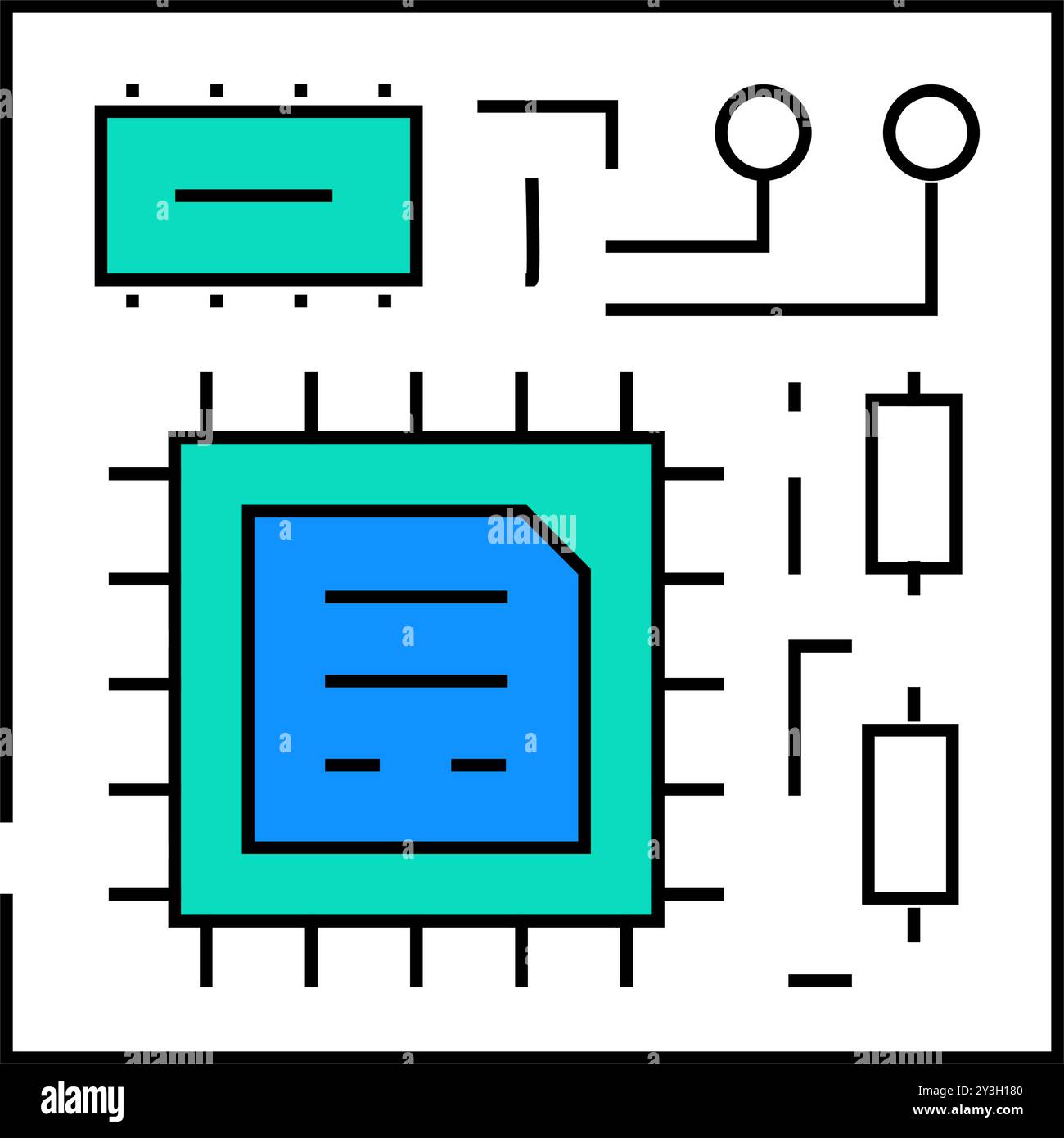 cpu board icon color illustration Stock Vector Image & Art - Alamy