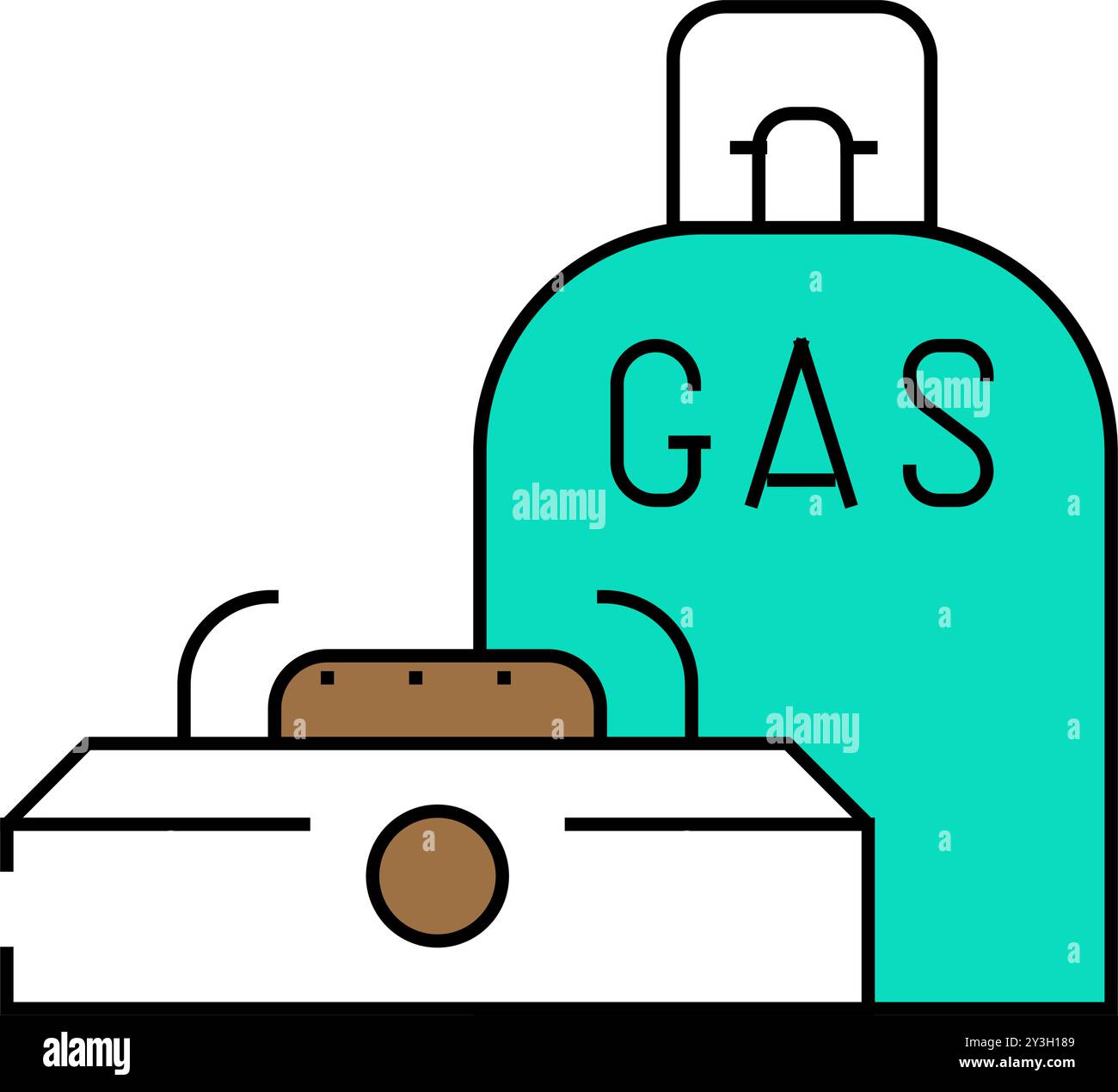 gas cooktop icon color illustration Stock Vector Image & Art - Alamy