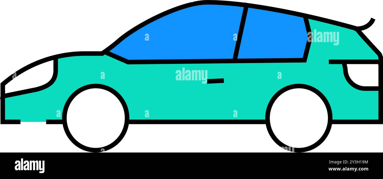 hot hatch car icon color illustration Stock Vector Image & Art - Alamy
