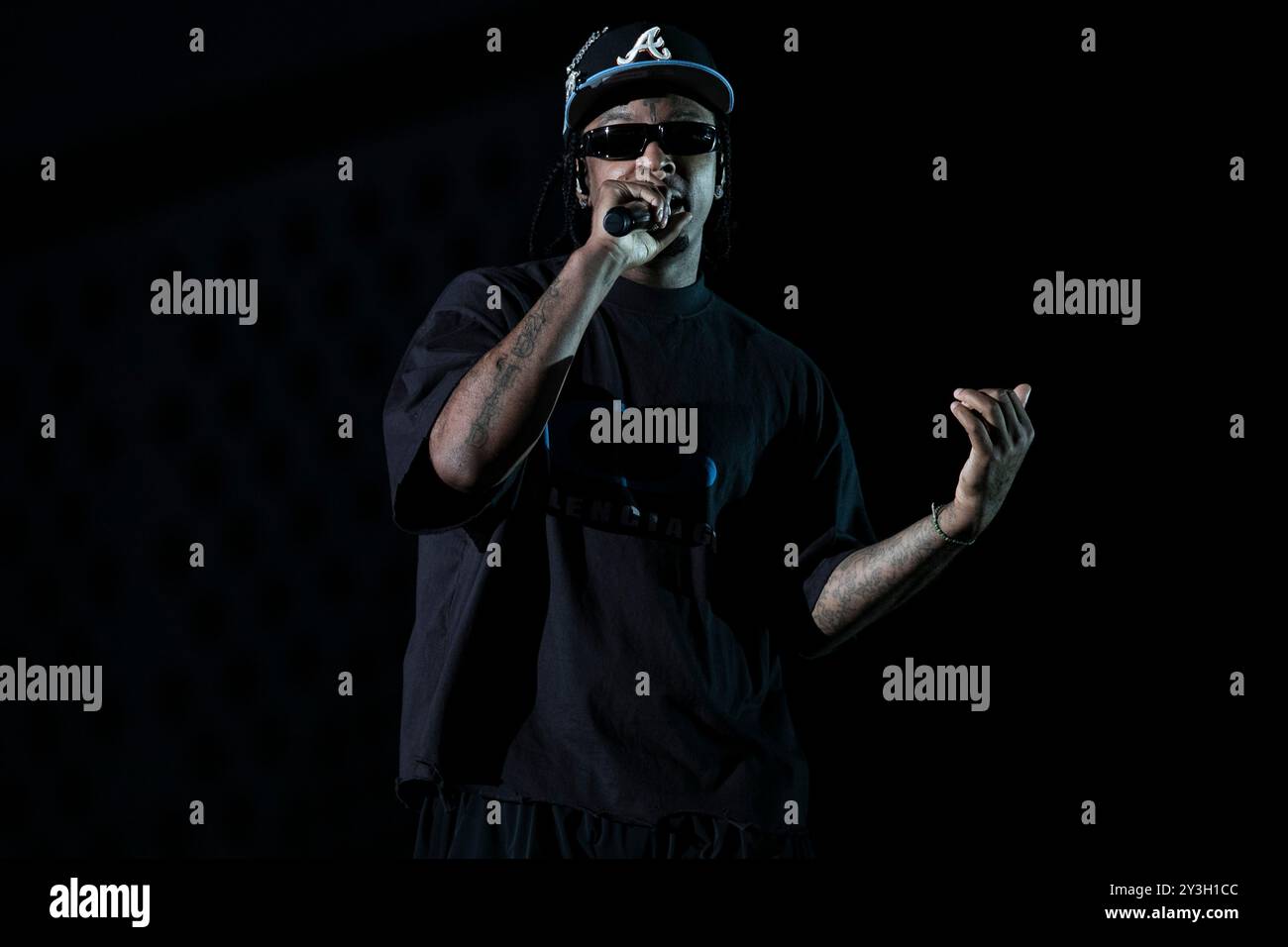 British rapper 21 Savage performs during the Rock in Rio music festival ...