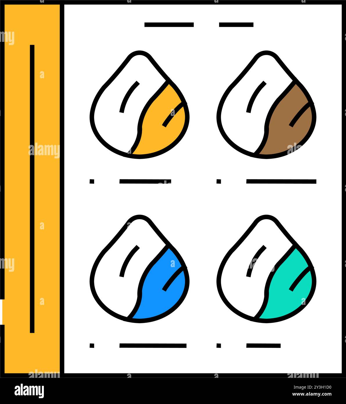 catalog of hair dyes icon color illustration Stock Vector Image & Art ...