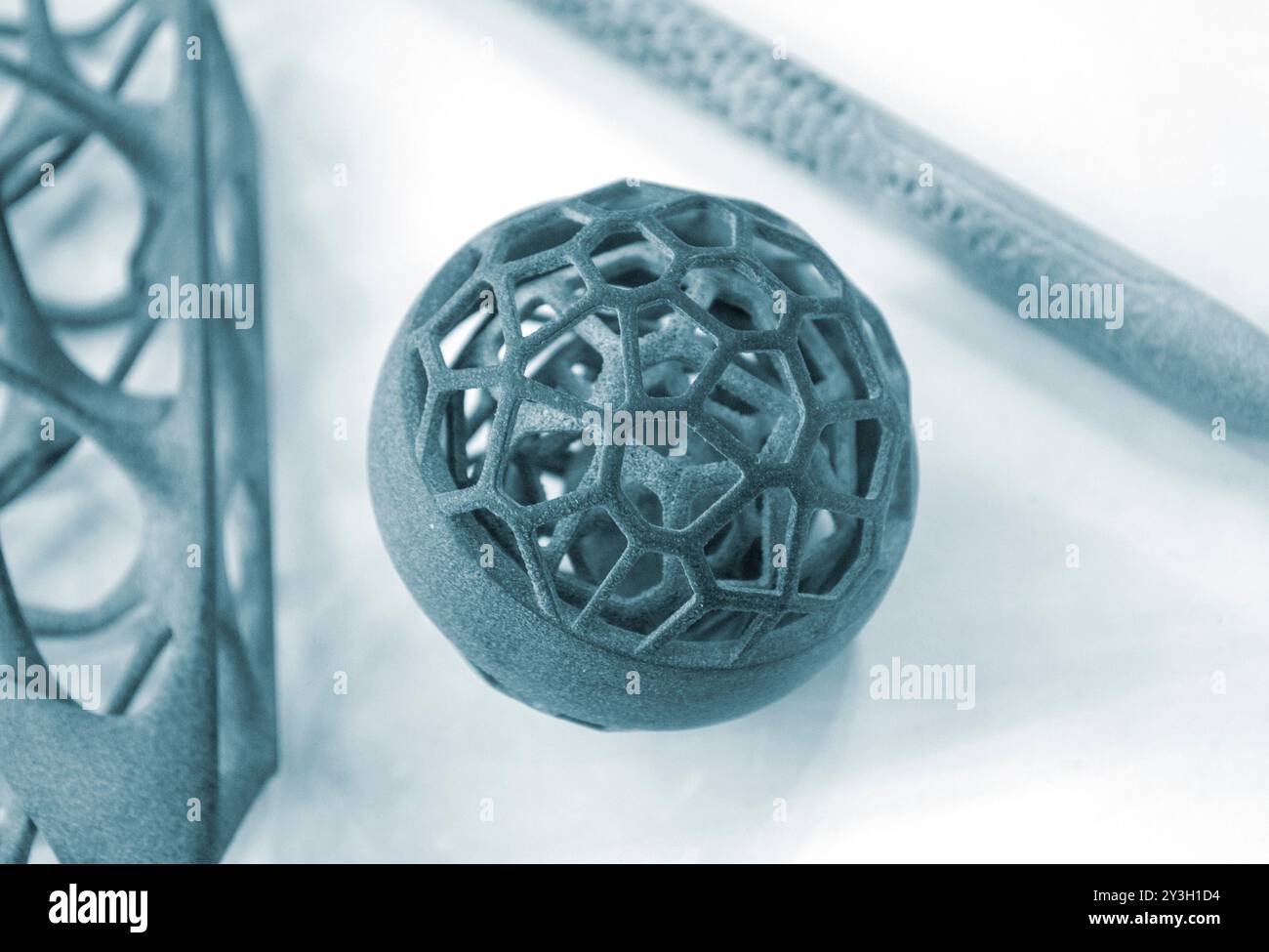 Object printed on a 3D printer from molten plastic powder. Model ...
