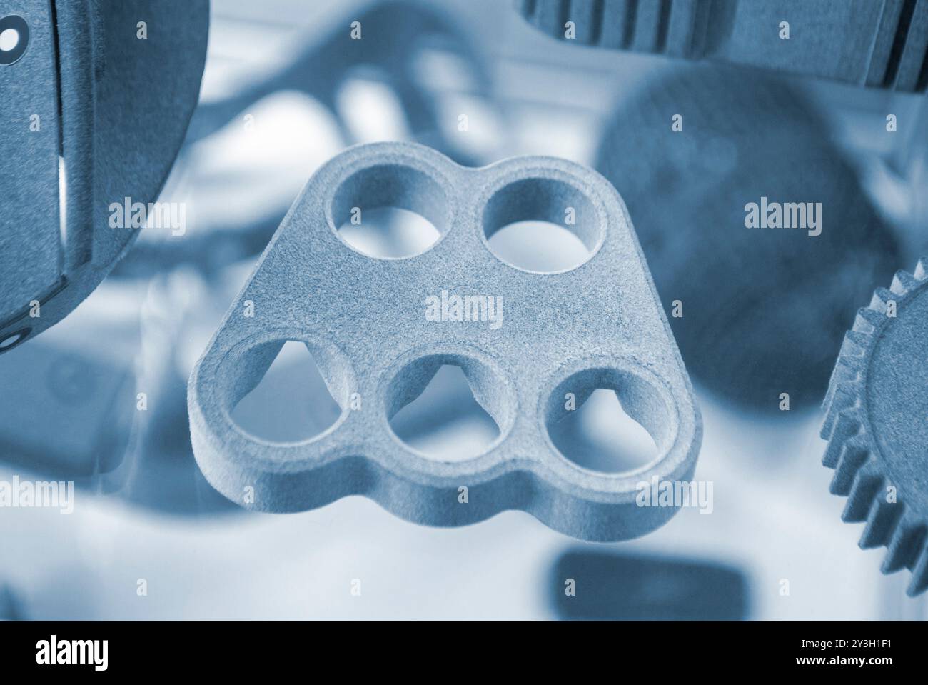 Object printed on a 3D printer from molten plastic powder. Model ...