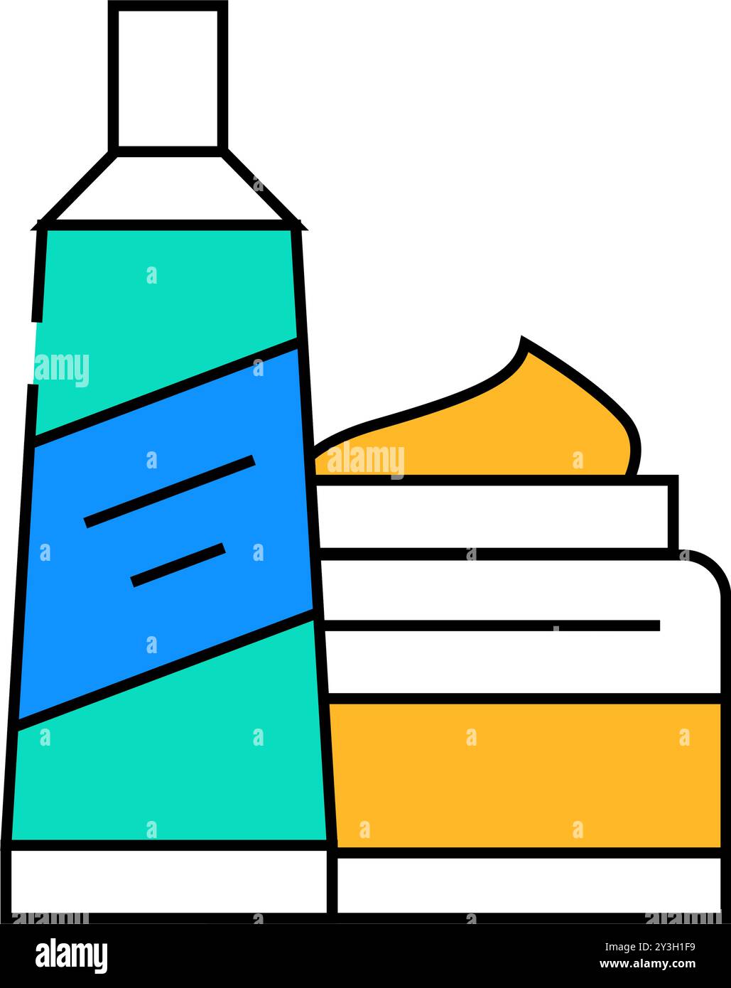 toner and scrub cosmetics icon color illustration Stock Vector Image ...