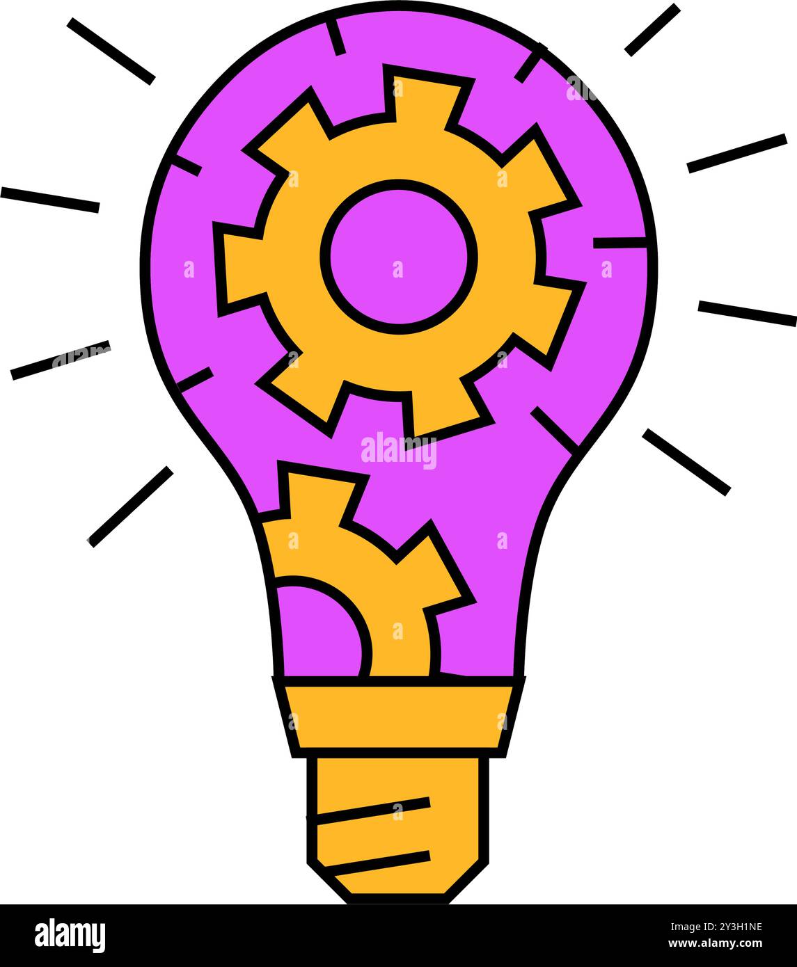 technology light bulb icon color illustration Stock Vector Image & Art ...