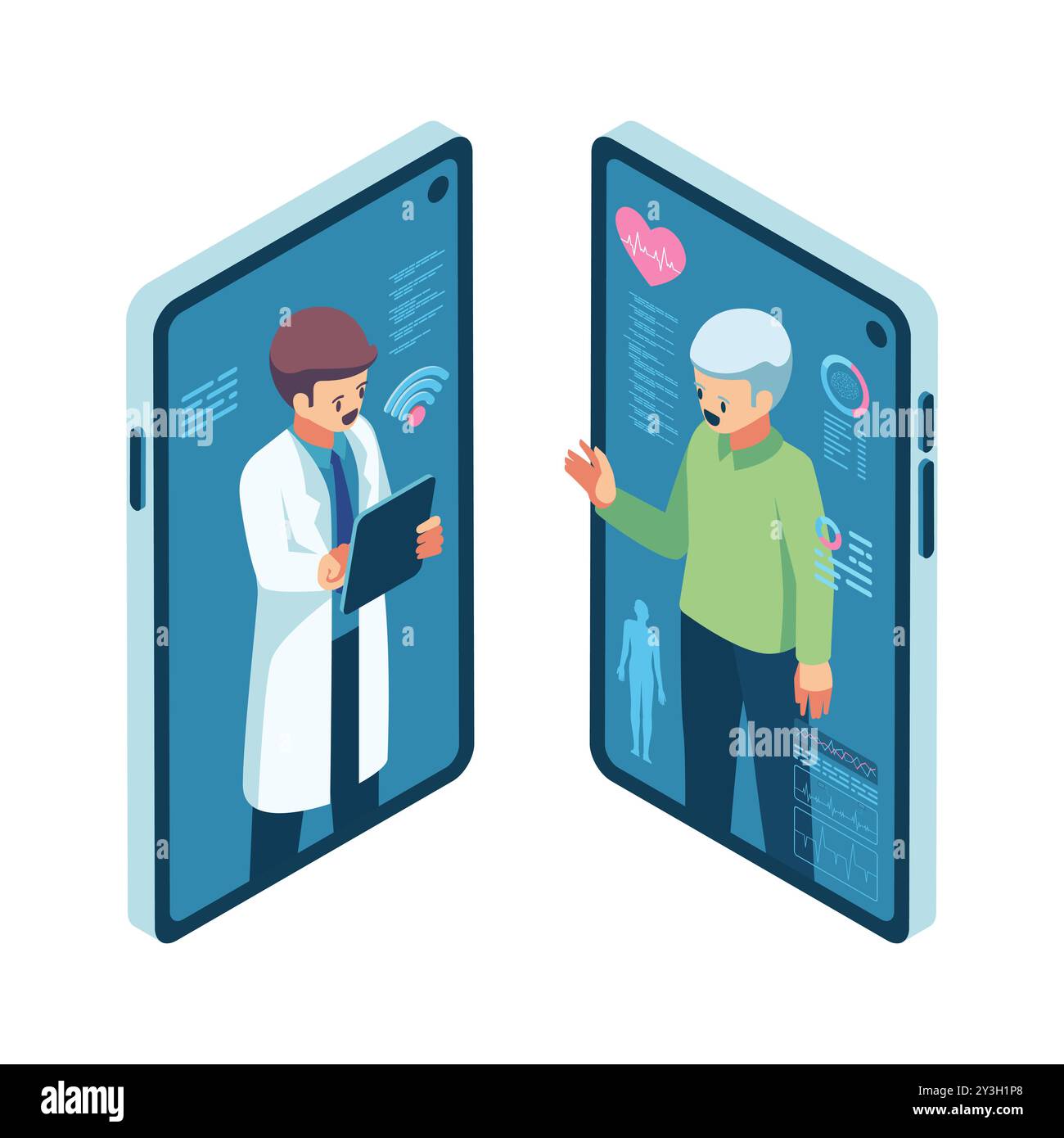 Isometric Doctor and Patient Talking via Telemedicine System ...