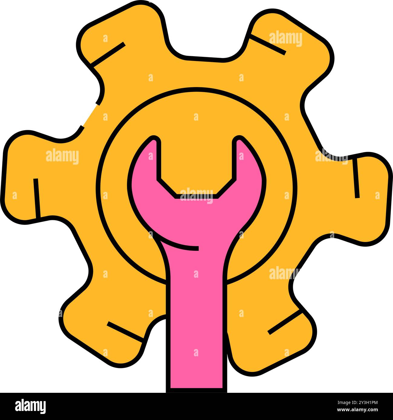 gear repair process icon color illustration Stock Vector Image & Art ...