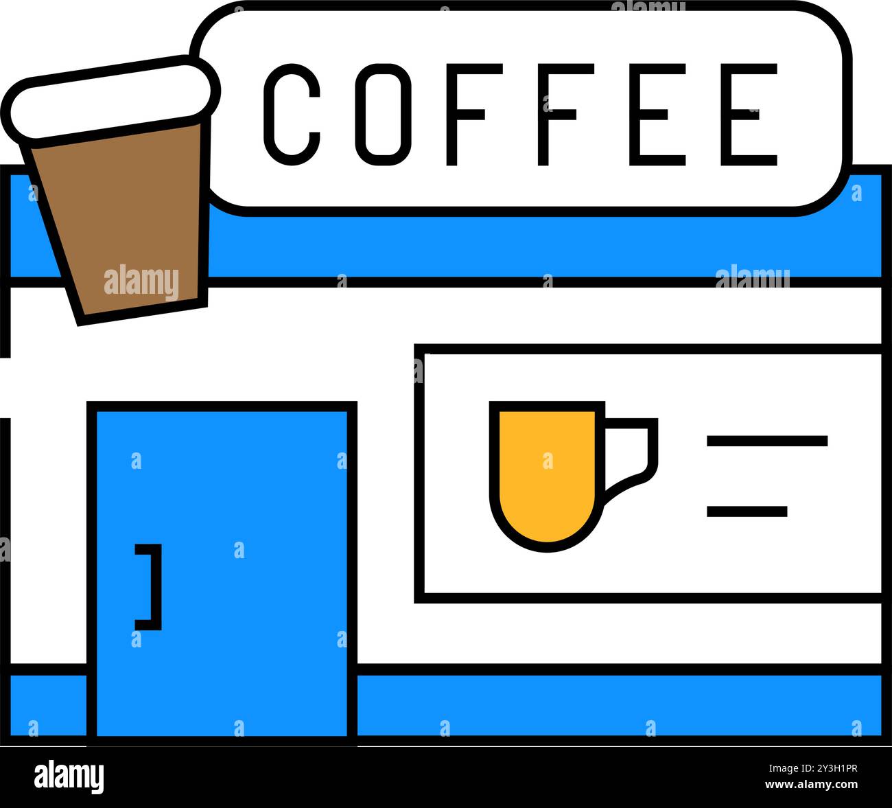 coffee shop icon color illustration Stock Vector Image & Art - Alamy