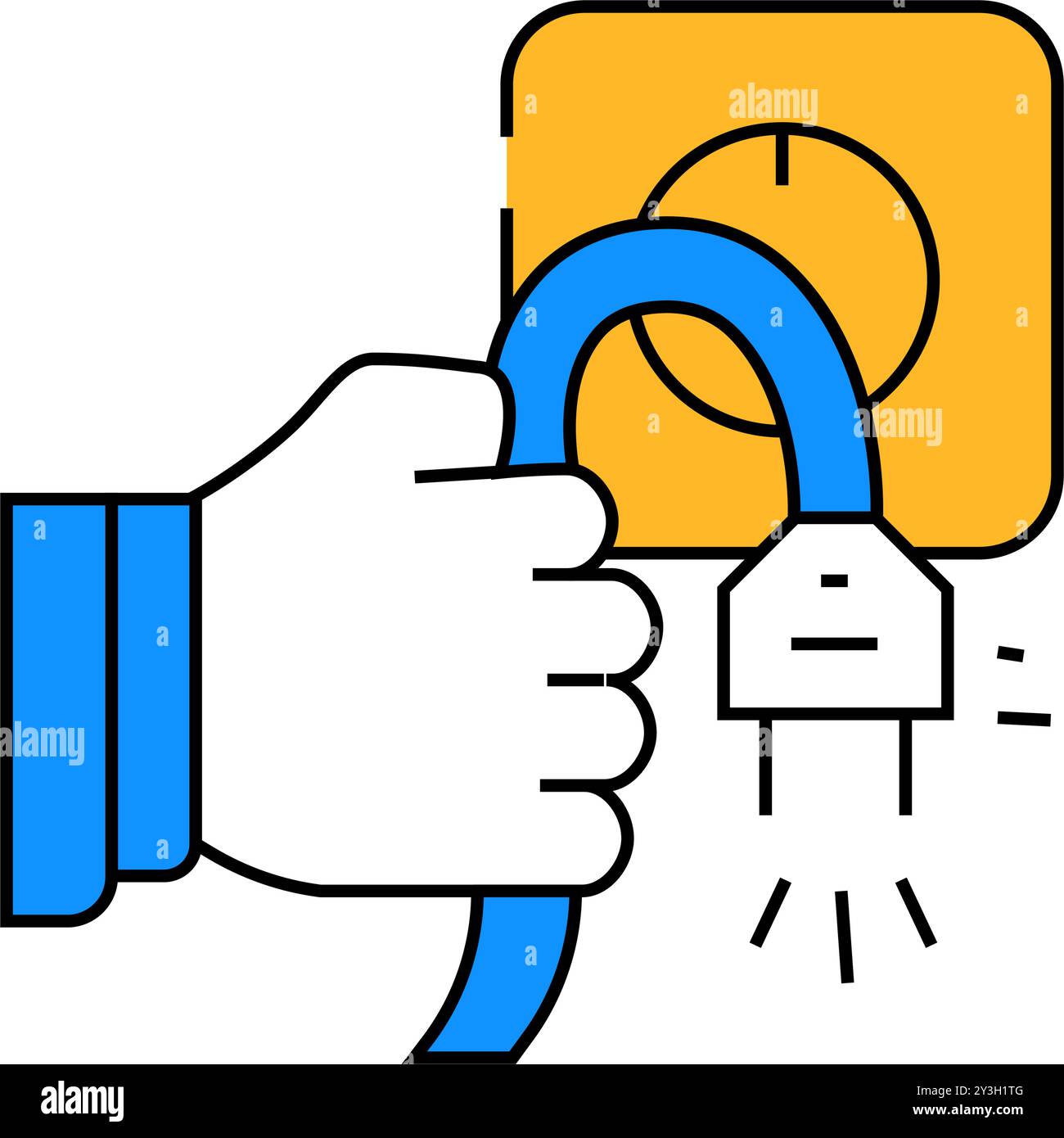 unplug socket icon color illustration Stock Vector Image & Art - Alamy