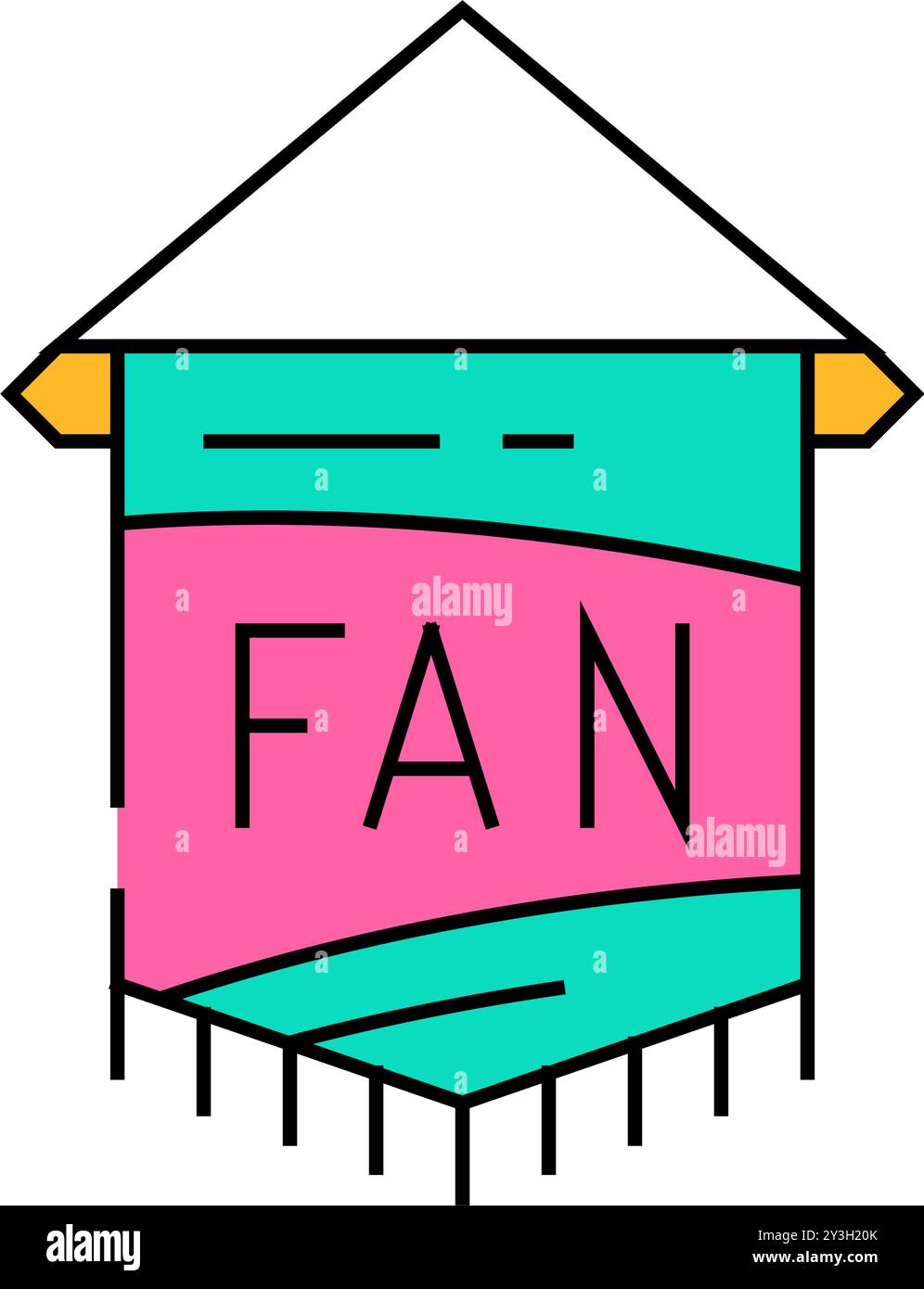 pennant fan icon color illustration Stock Vector Image & Art - Alamy