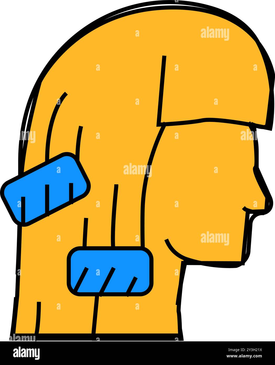 thermo wrap and curler icon color illustration Stock Vector Image & Art ...