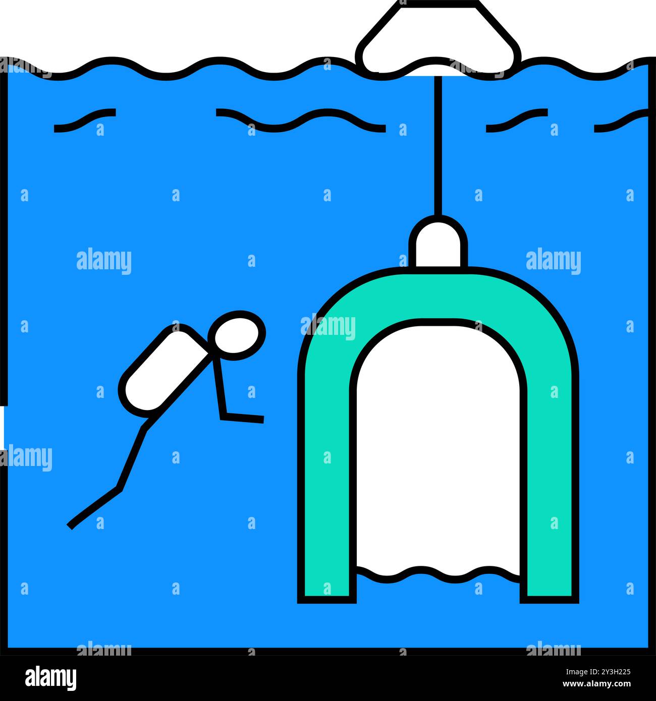 diving bell icon color illustration Stock Vector Image & Art - Alamy