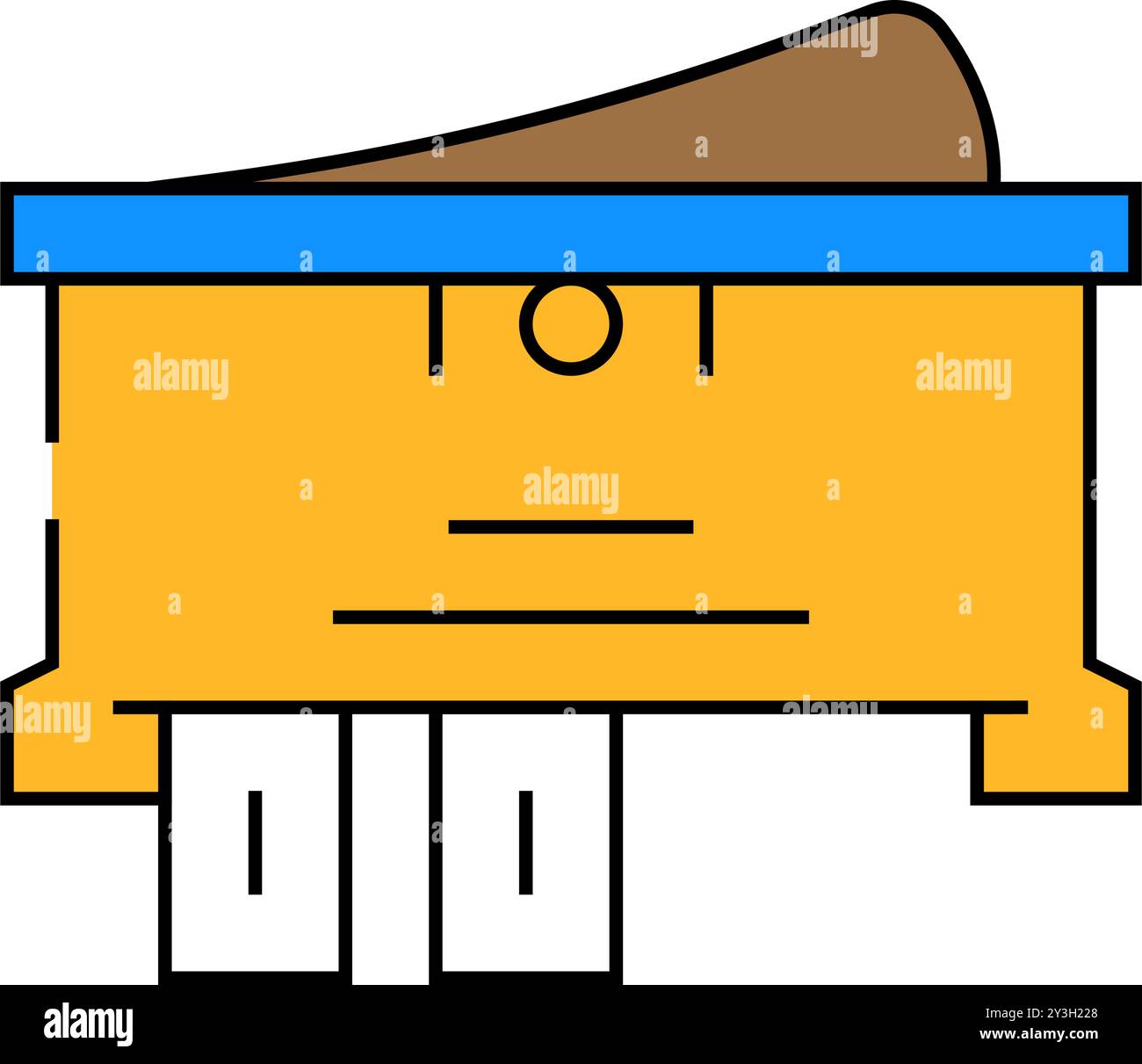 single pole single throw switch icon color illustration Stock Vector ...