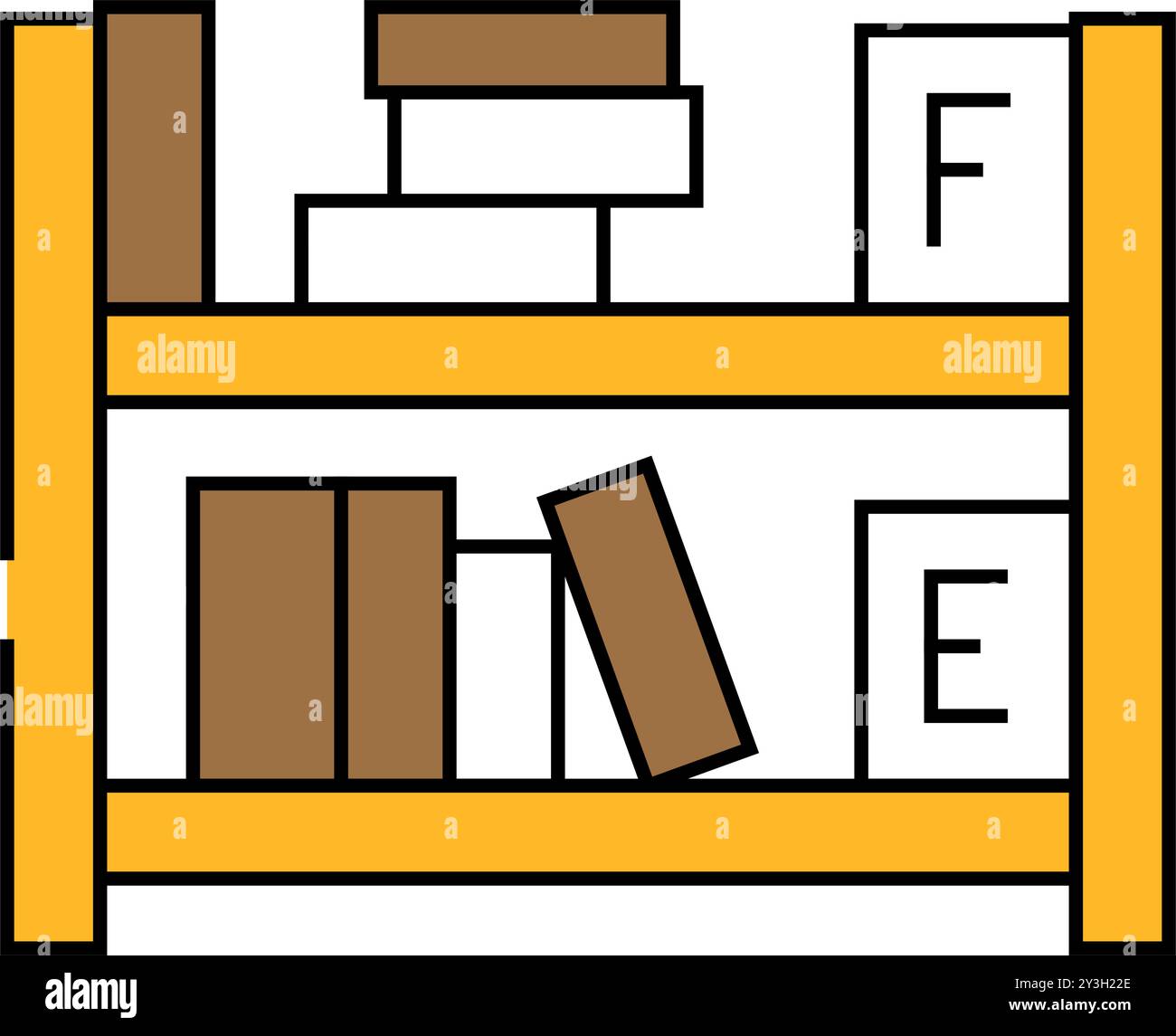 library shelf icon color illustration Stock Vector Image & Art - Alamy