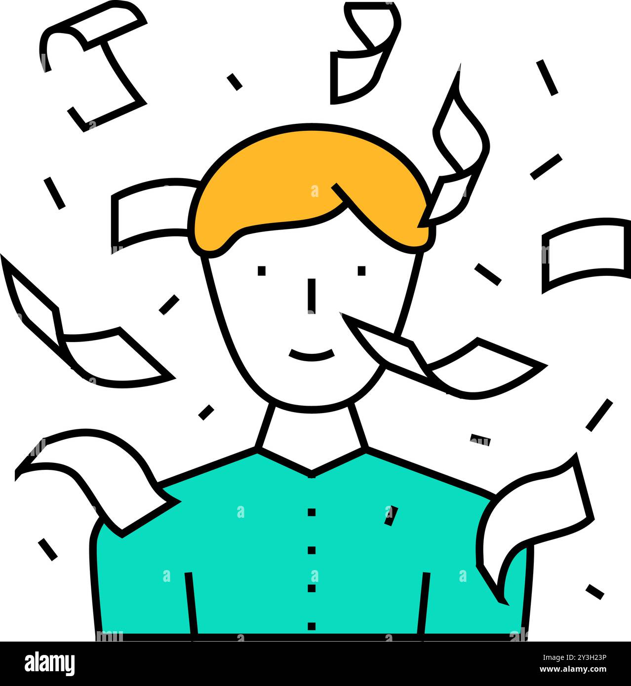 money fall wealth boss icon color illustration Stock Vector Image & Art ...