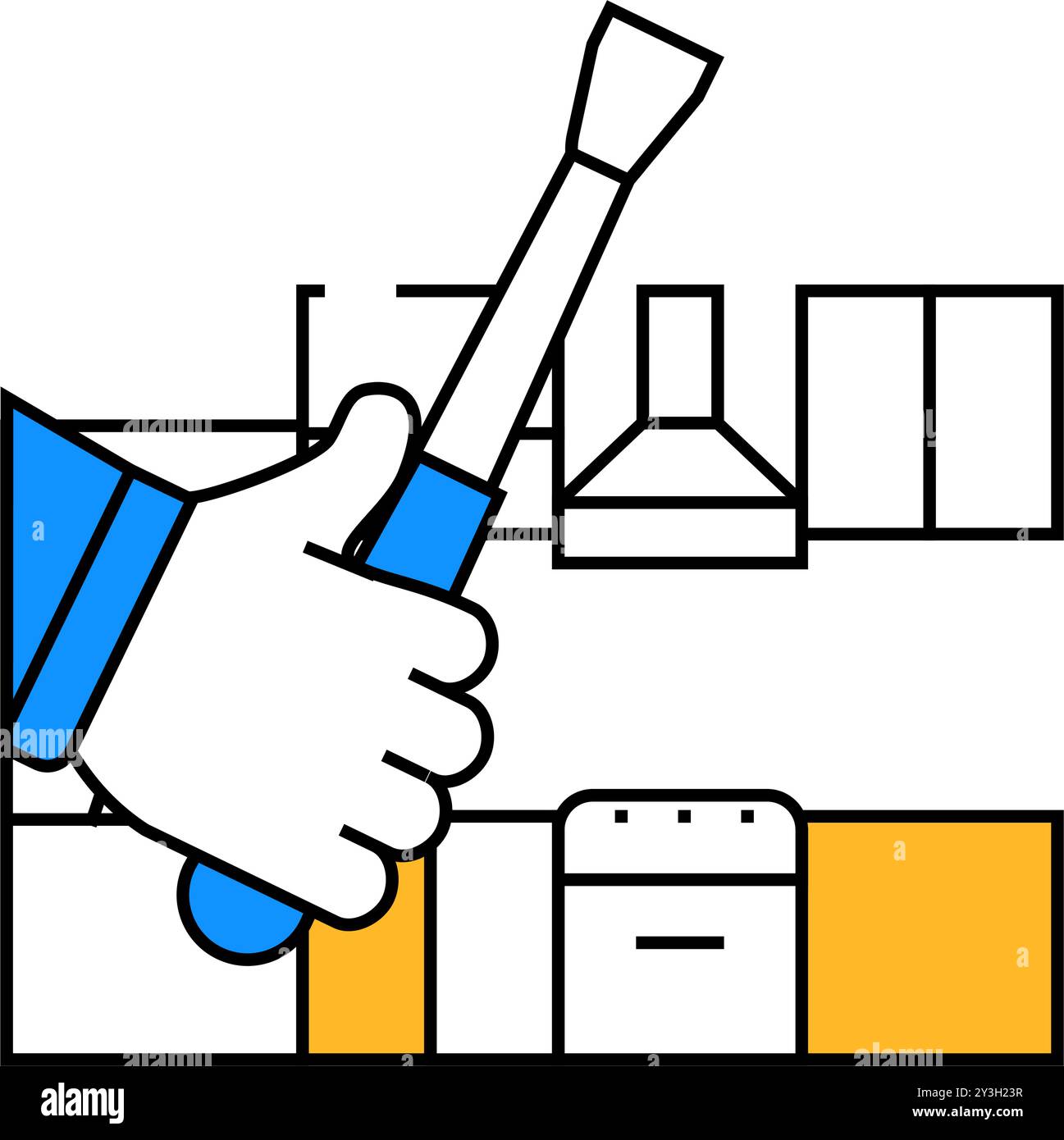 kitchen unit repairs icon color illustration Stock Vector Image & Art ...