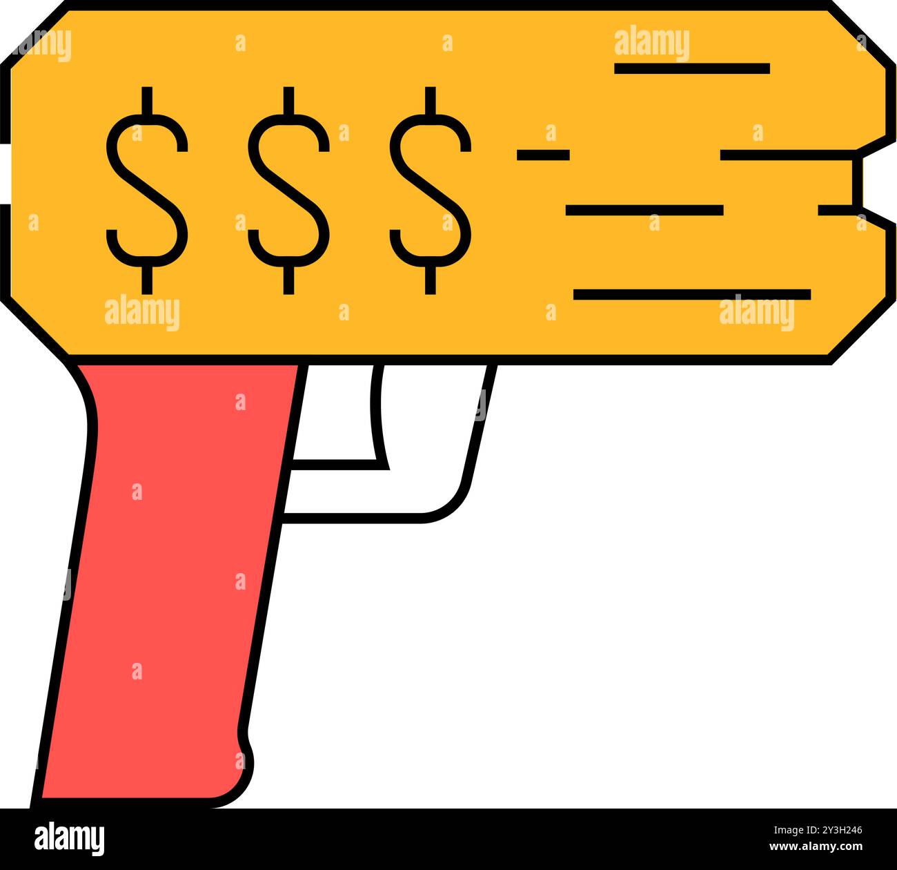 money gun icon color illustration Stock Vector Image & Art - Alamy