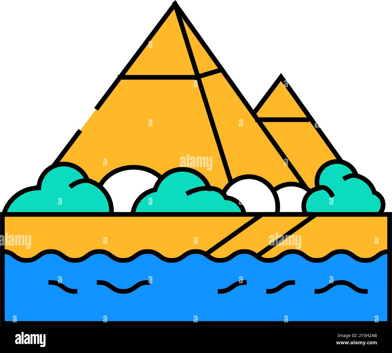 nile river icon color illustration Stock Vector Image & Art - Alamy