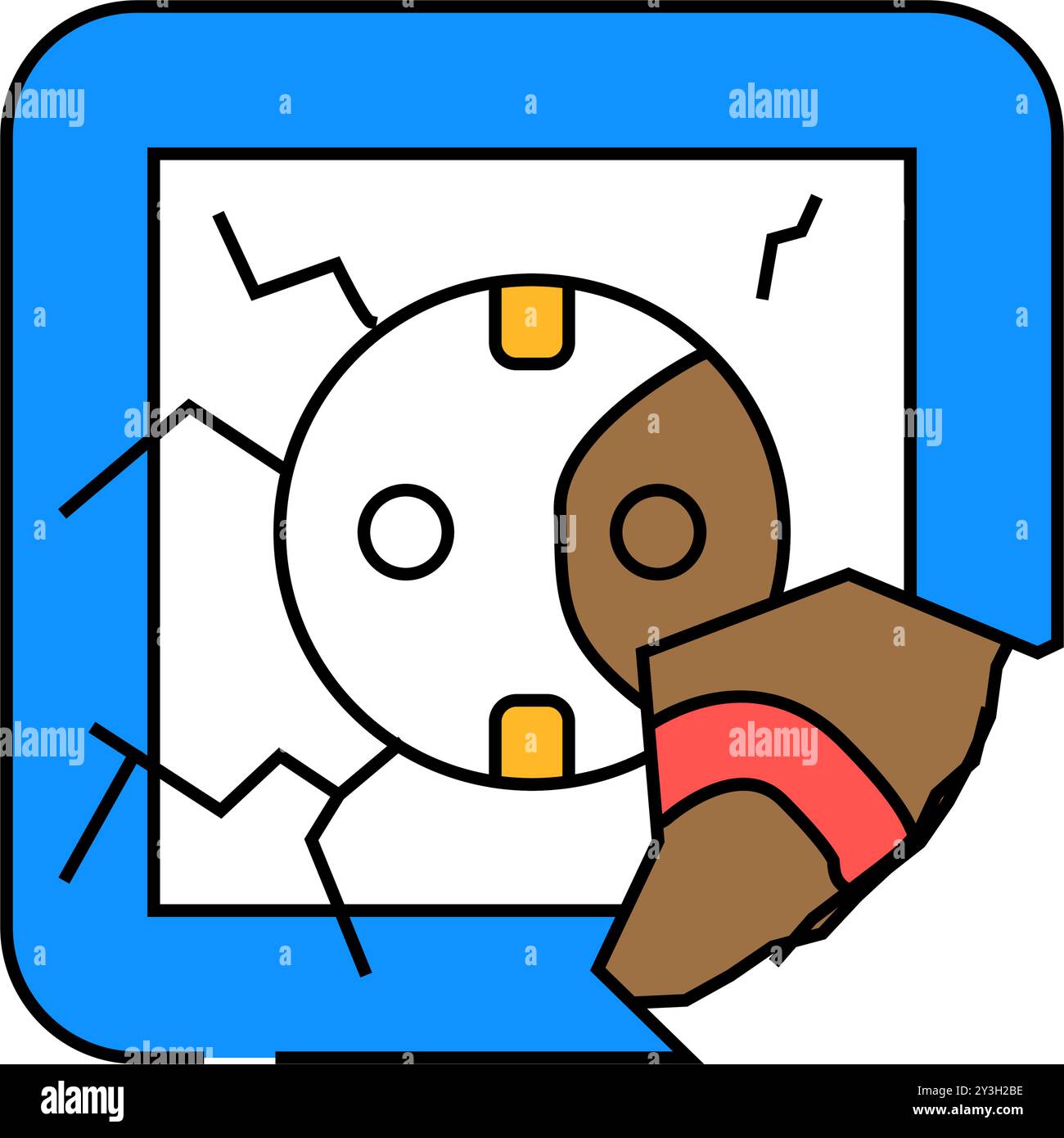 damaged socket icon color illustration Stock Vector Image & Art - Alamy