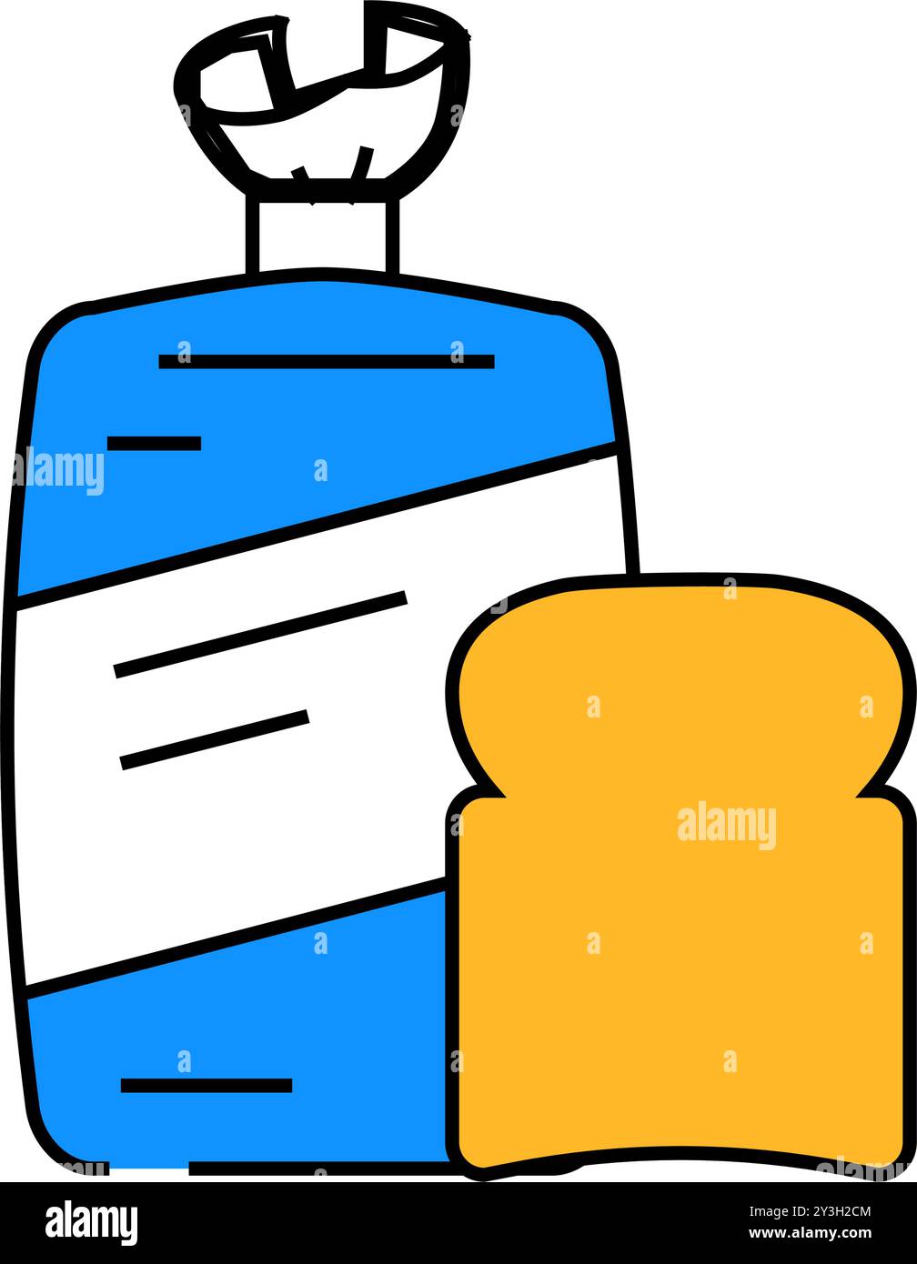 Bakery color icon toast Stock Vector Images - Alamy