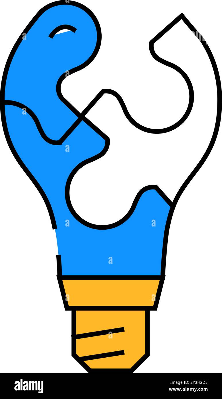 solution light bulb icon color illustration Stock Vector Image & Art ...