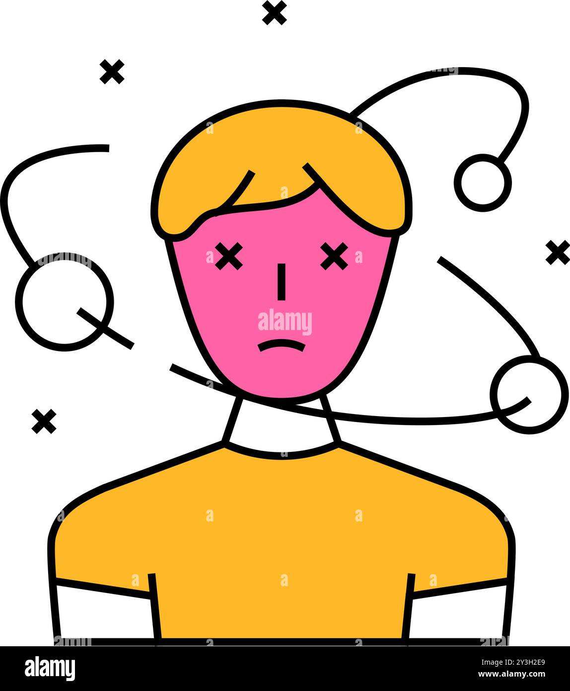 disorientation disease icon color illustration Stock Vector Image & Art ...