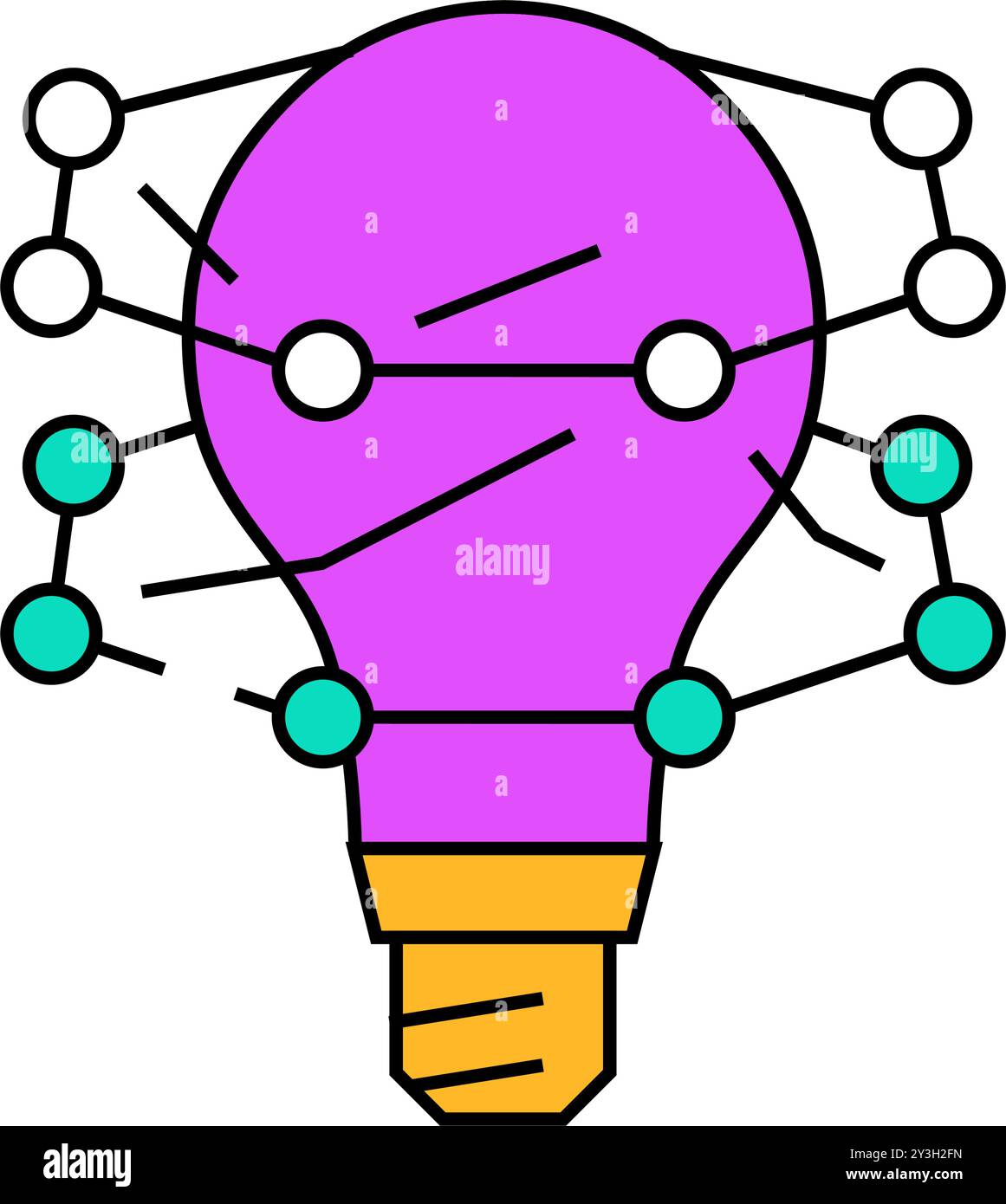 innovation light bulb icon color illustration Stock Vector Image & Art ...