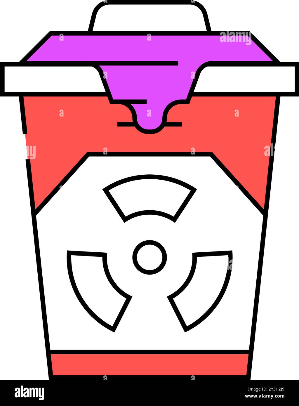 hazardous waste container icon color illustration Stock Vector Image ...