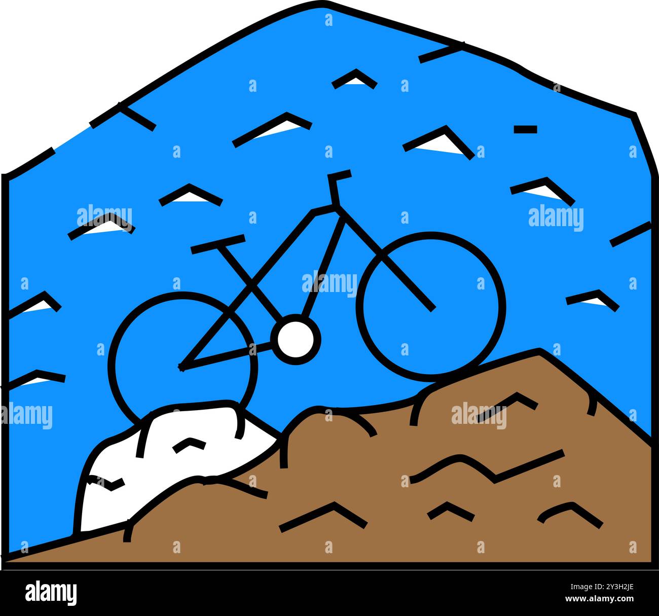 mountain riding icon color illustration Stock Vector Image & Art - Alamy