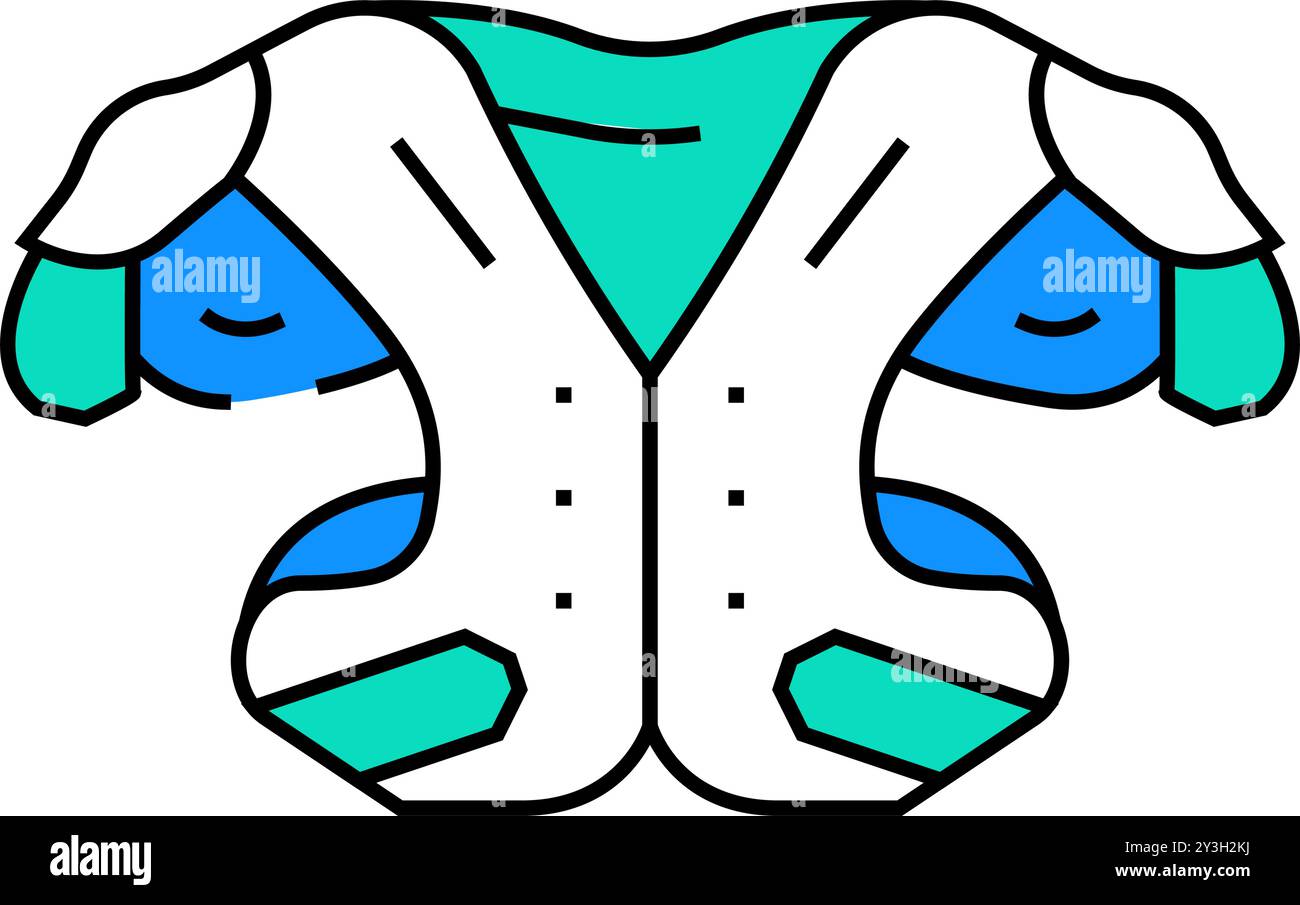 shoulder pads icon color illustration Stock Vector Image & Art - Alamy