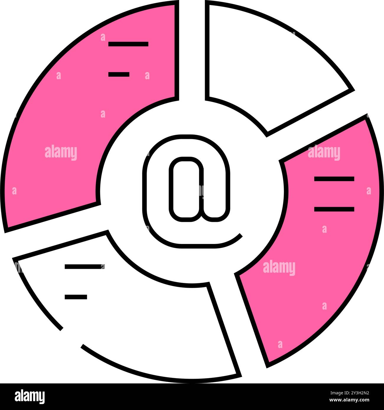 email list segmentation icon color illustration Stock Vector Image ...