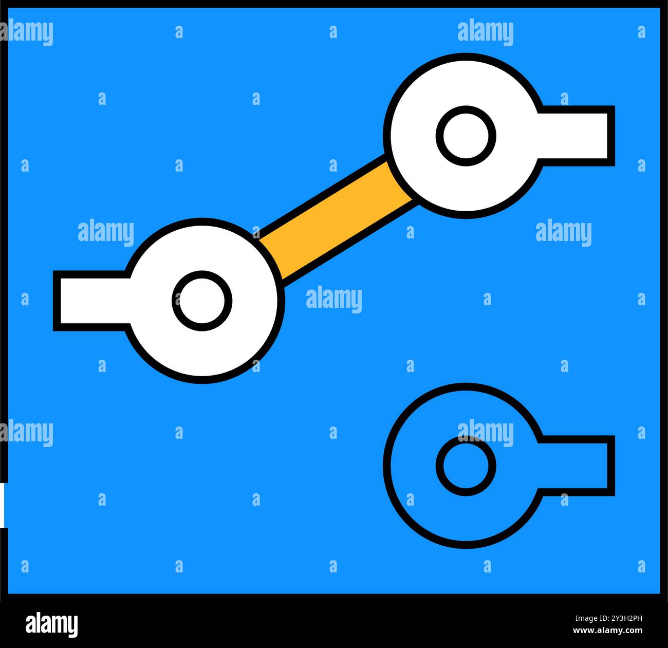 single pole double throw electric switch icon color illustration Stock ...