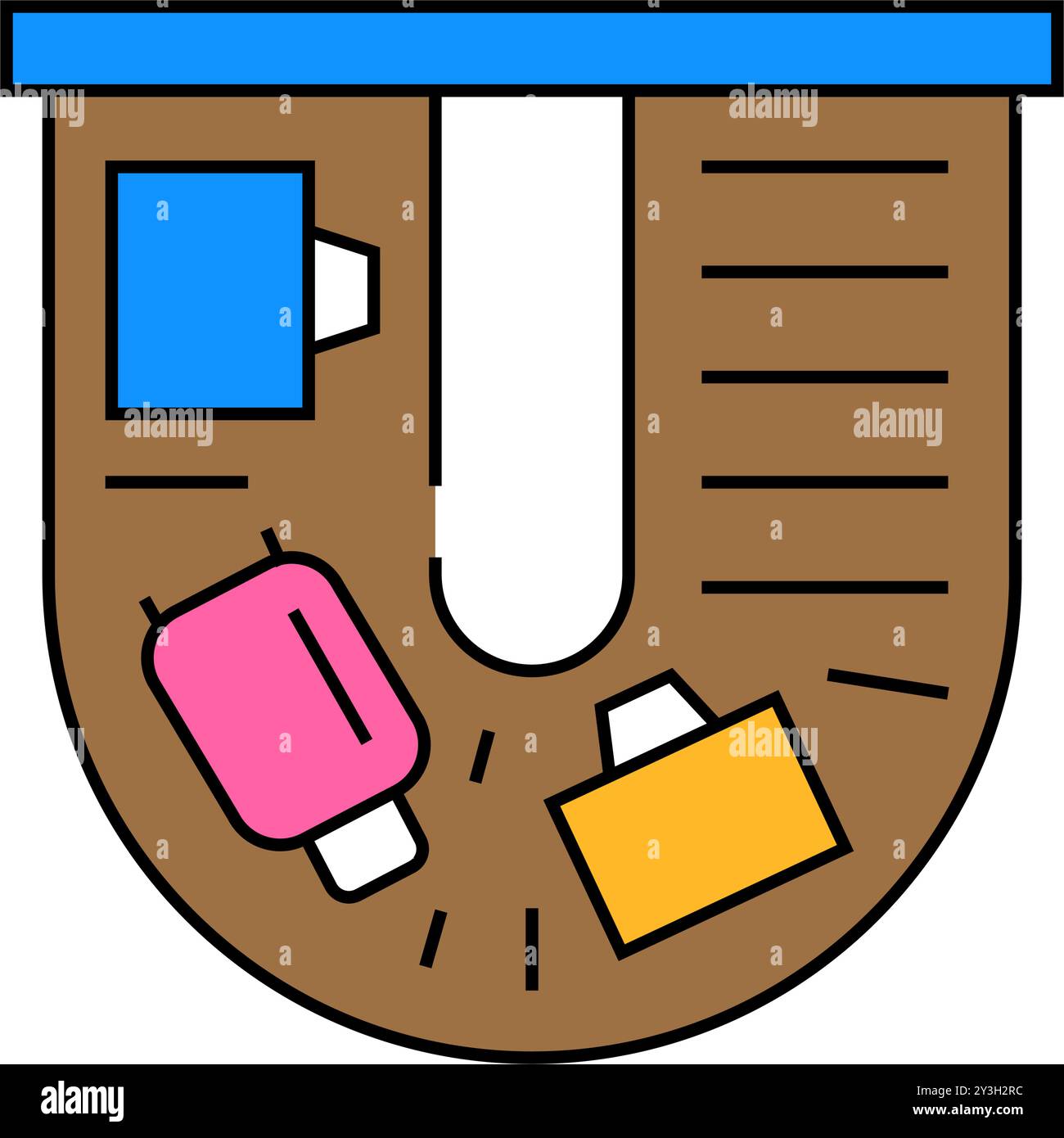 baggage claim tape icon color illustration Stock Vector Image & Art - Alamy