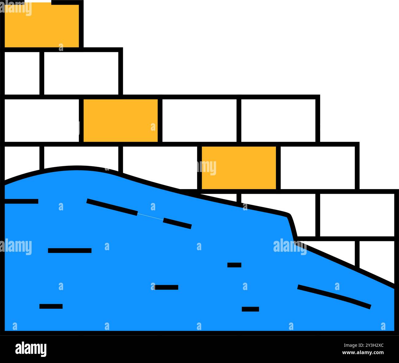 masonry building icon color illustration Stock Vector Image & Art - Alamy