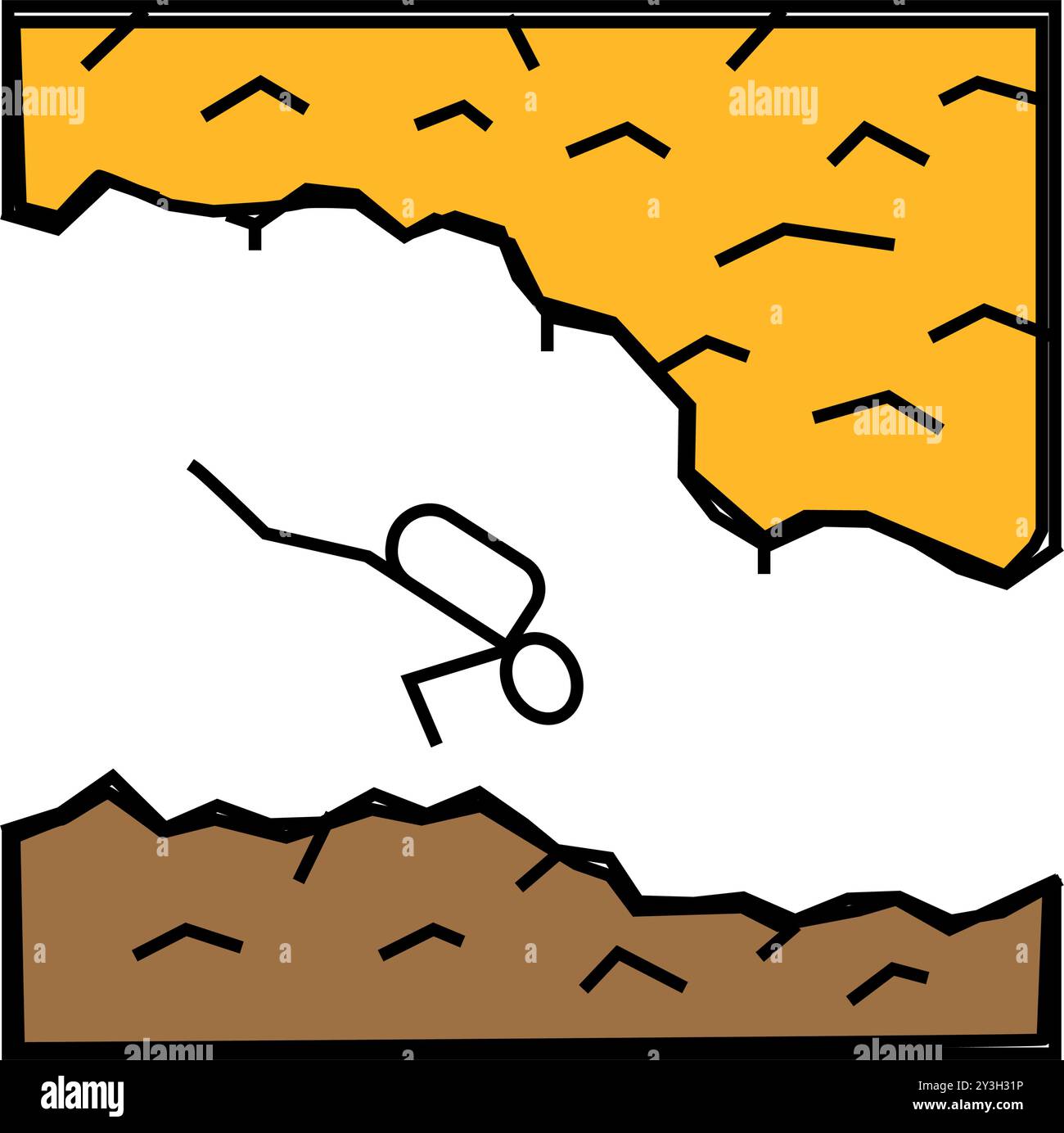 diving in rocks and caves icon color illustration Stock Vector Image ...