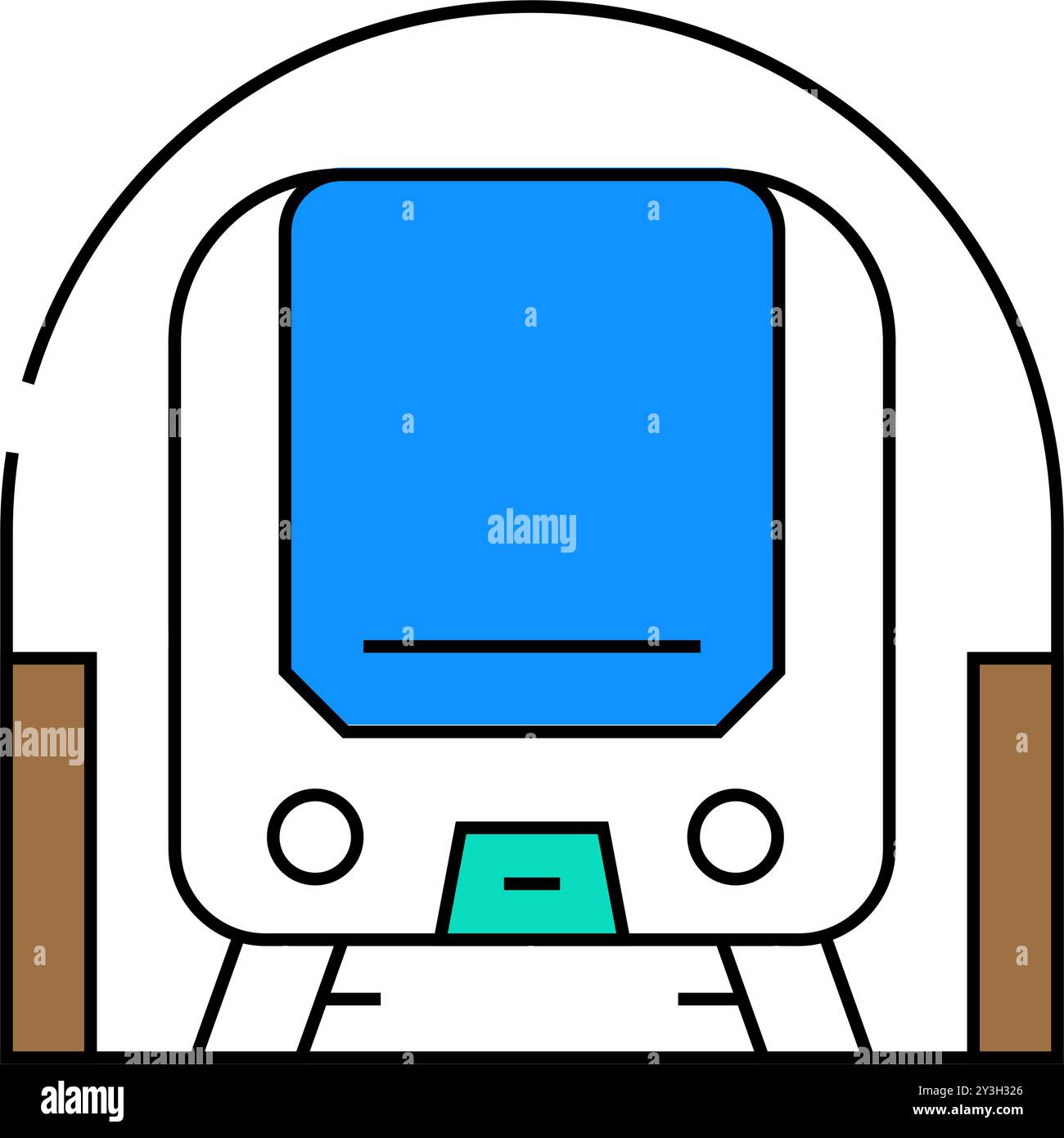underground metro train icon color illustration Stock Vector Image ...