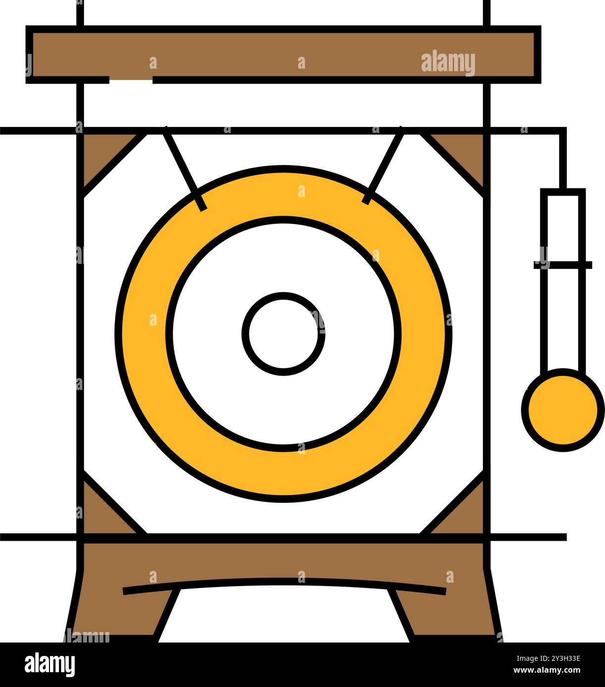 chinese gong icon color illustration Stock Vector Image & Art - Alamy