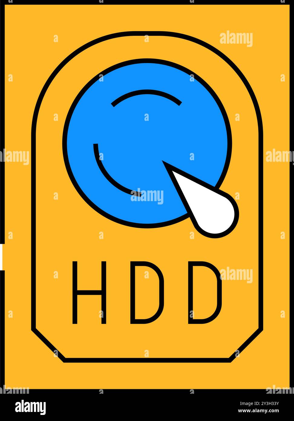 hdd computer part icon color illustration Stock Vector Image & Art - Alamy